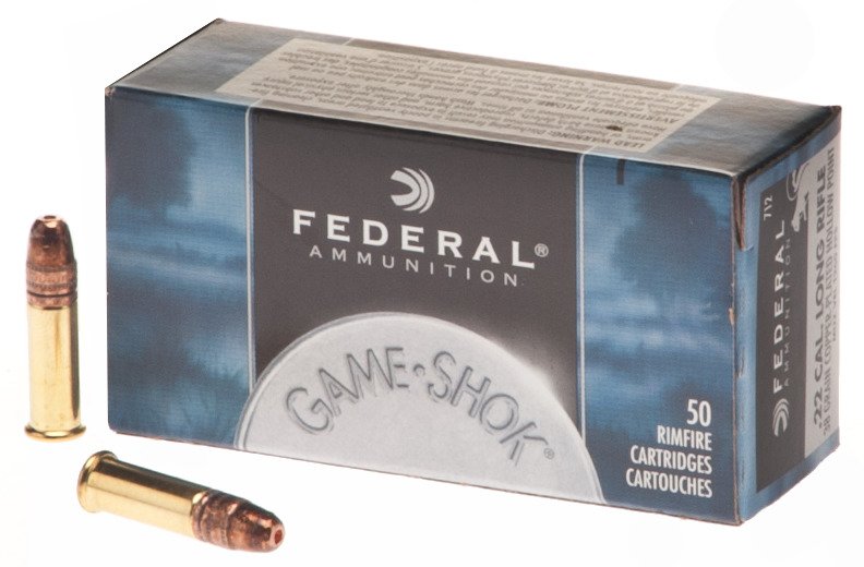 Federal Game-Shok No. 12 Lead Bird Shot .22 LR 25-Grain Rimfire ...