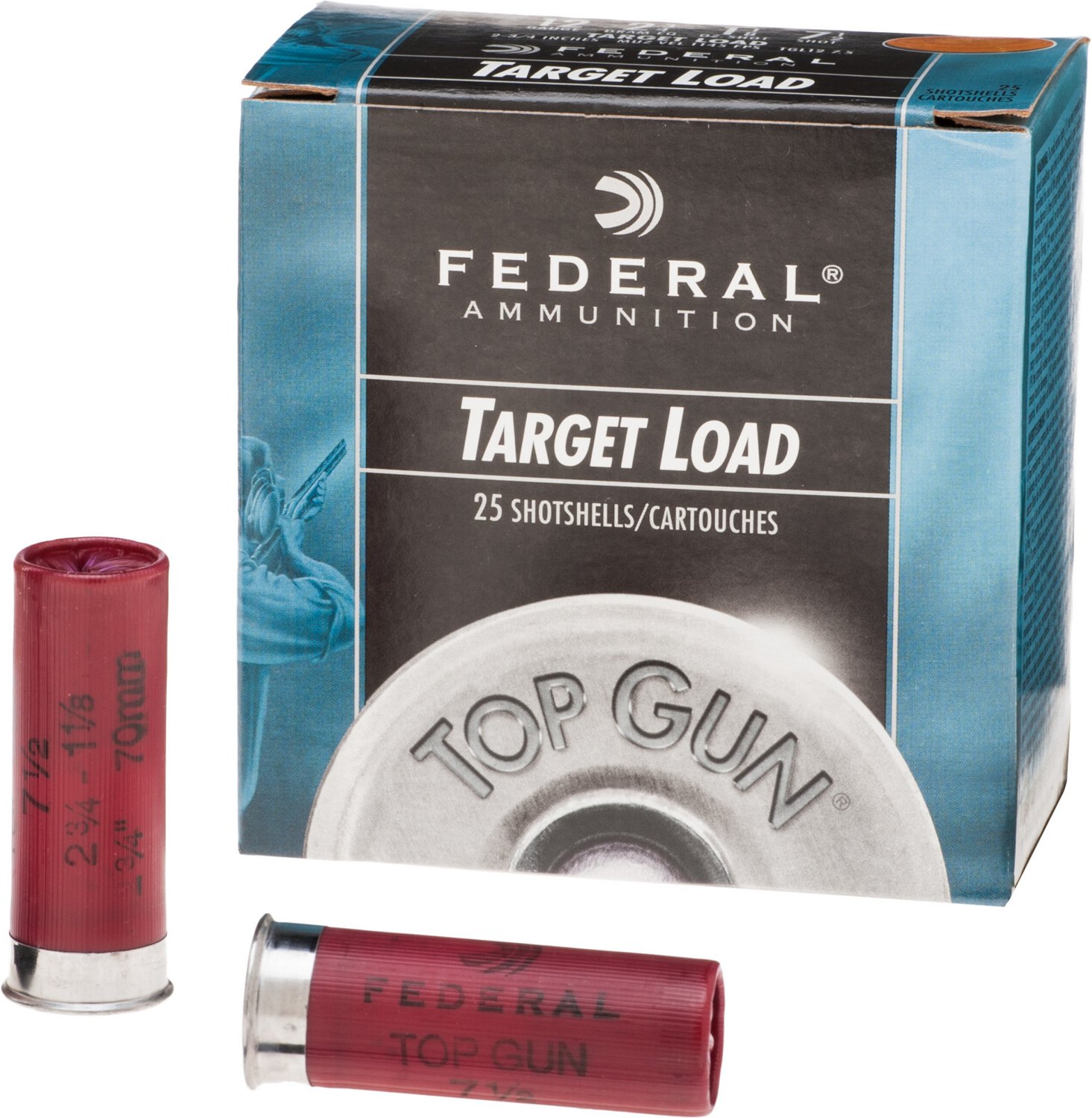 Federal Premium Top Gun Target 12 Gauge 7.5 Shotshells - 25 Rounds ...