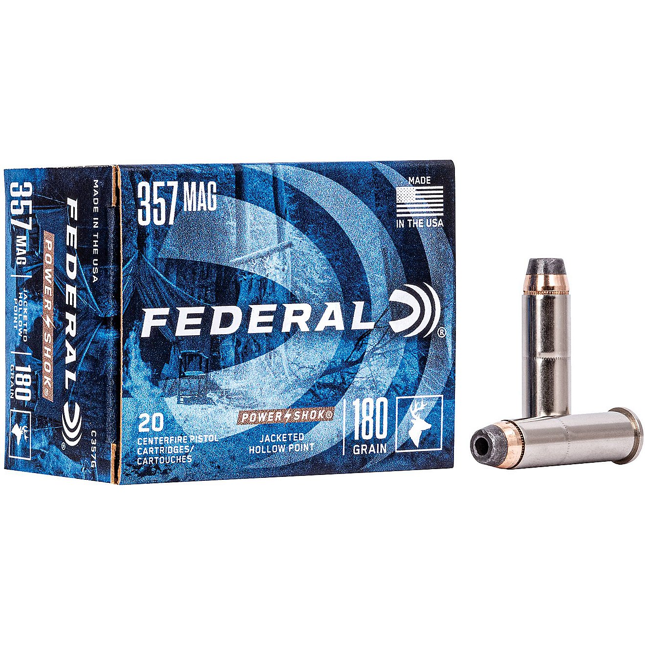 Federal Premium Power-Shok .357 Magnum 180-Grain Rifle Ammunition | Academy Federal Premium Power-Shok .357 Magnum 180-Grain Rifle Ammunition | Academy
