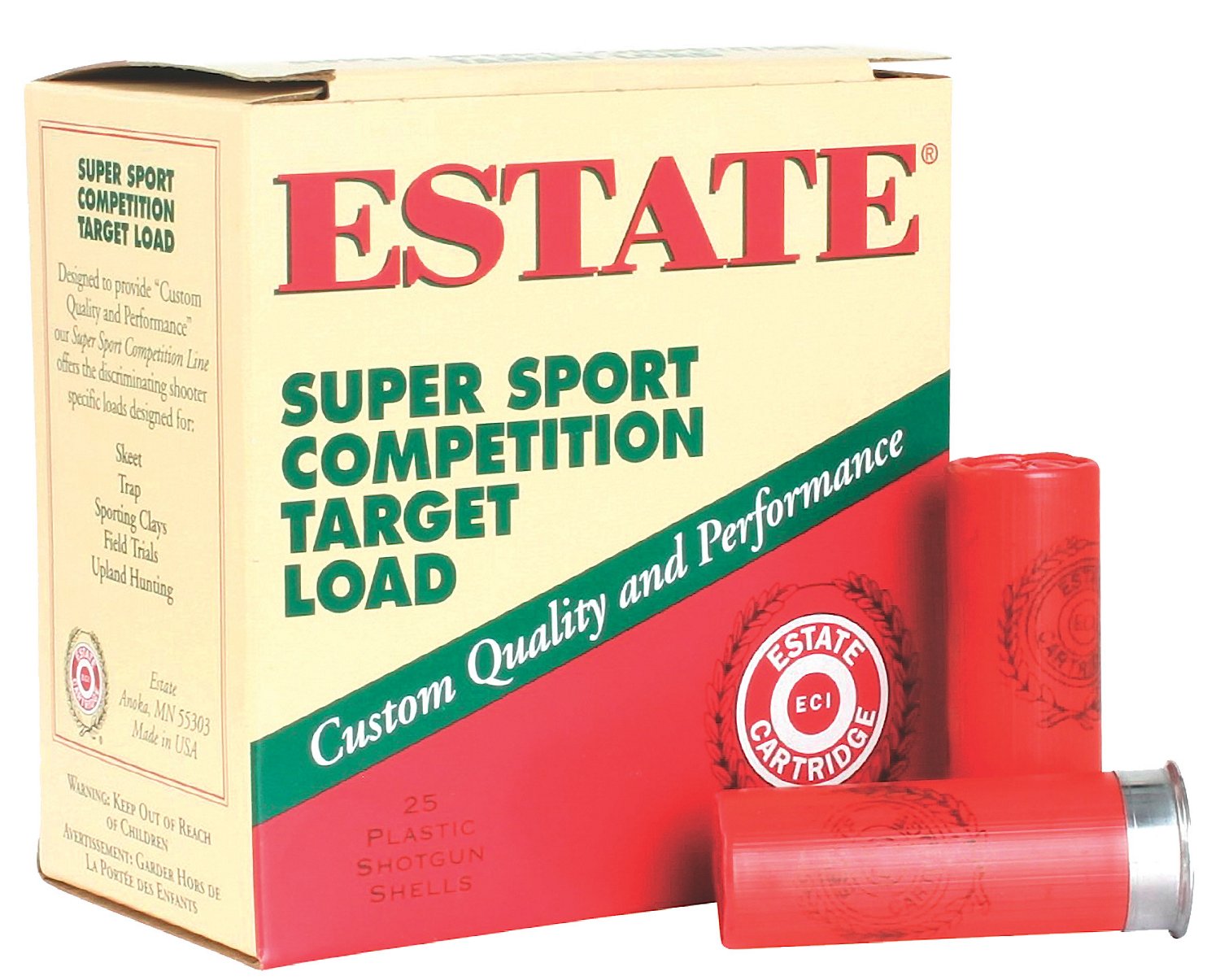 Estate Cartridge Super Sport Competition Target 12 Gauge Shotshells ...
