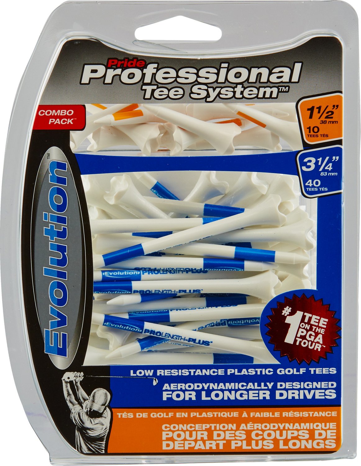 Pride Evolution Golf Tees Combo 50-Pack | Academy