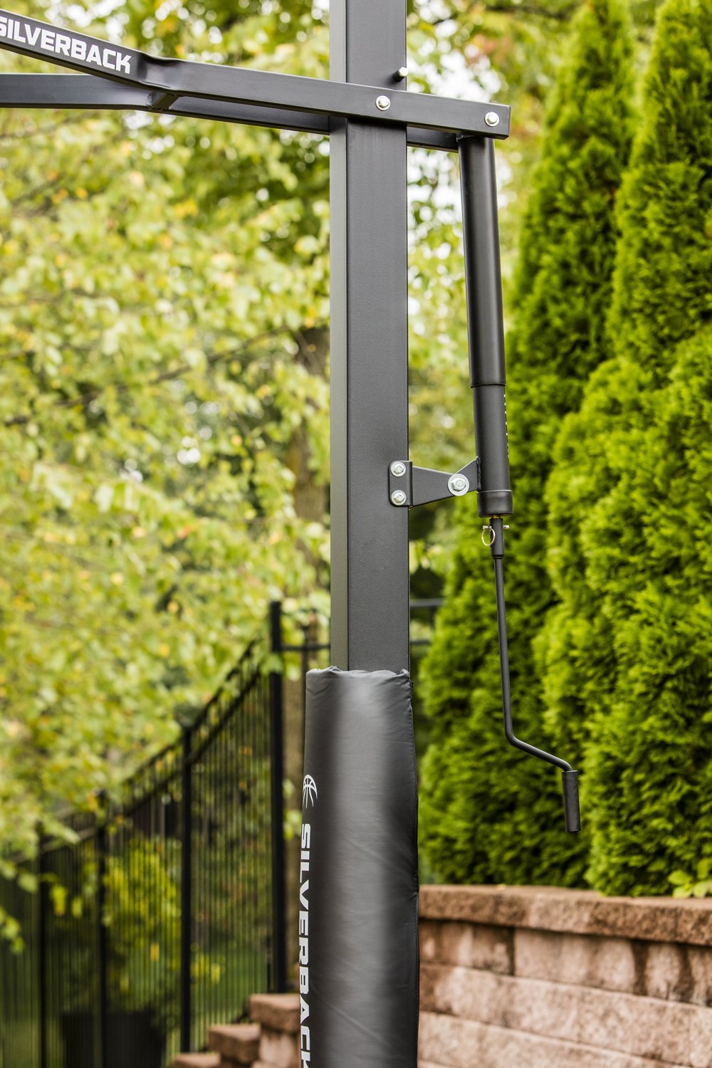 Silverback 54 in Inground Tempered-Glass Outdoor Basketball Hoop | Academy