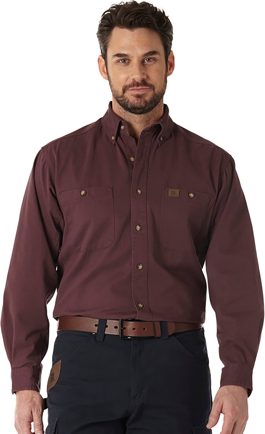 Wrangler Men's Riggs Workwear Twill Button Down Work Shirt | Academy