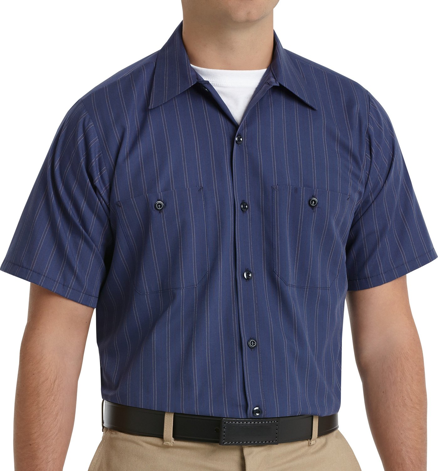 Red Kap Men's Industrial Stripe Work Shirt | Academy