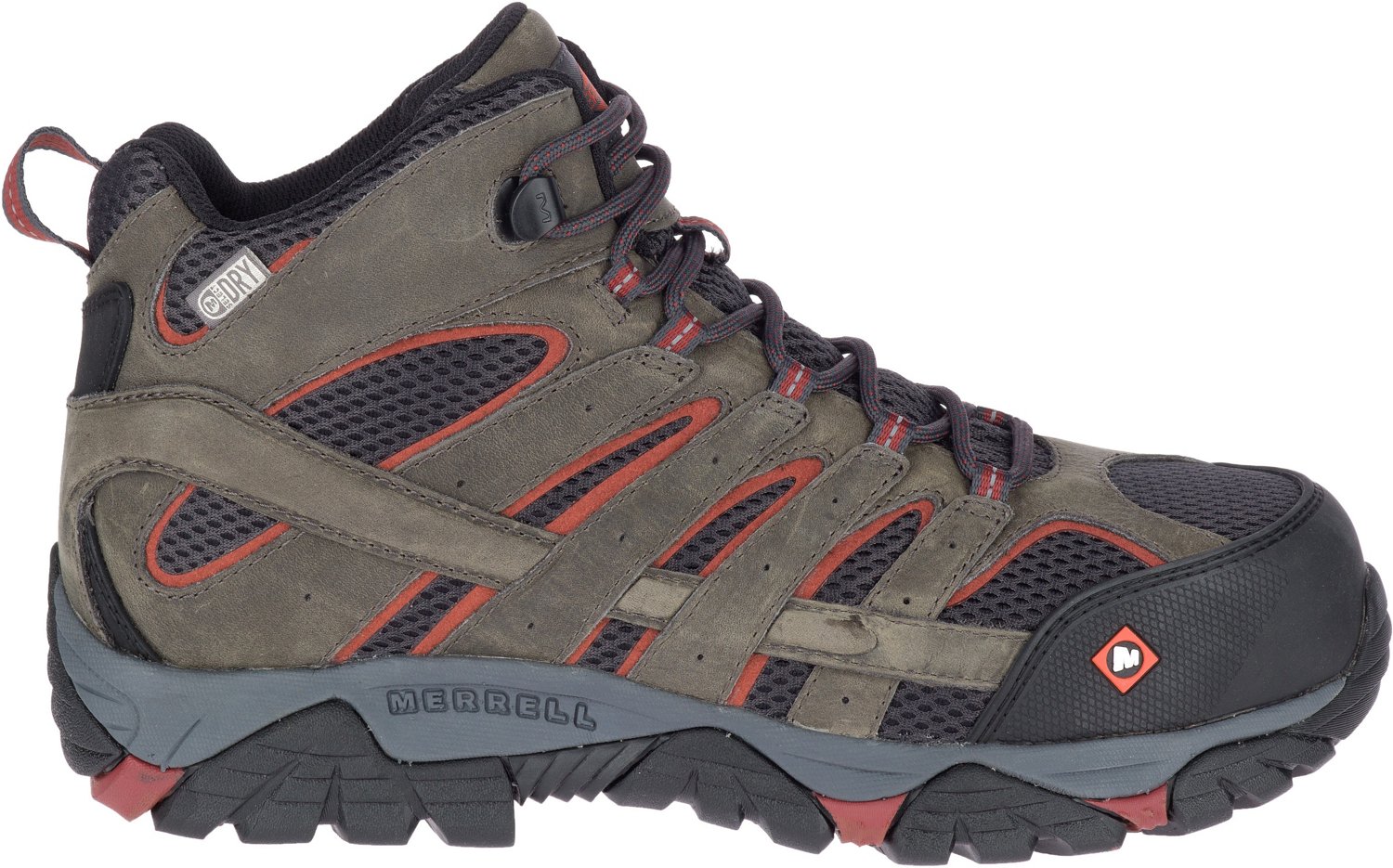 Merrell Men's Moab Vertex Mid Waterproof CT Work Boots | Academy