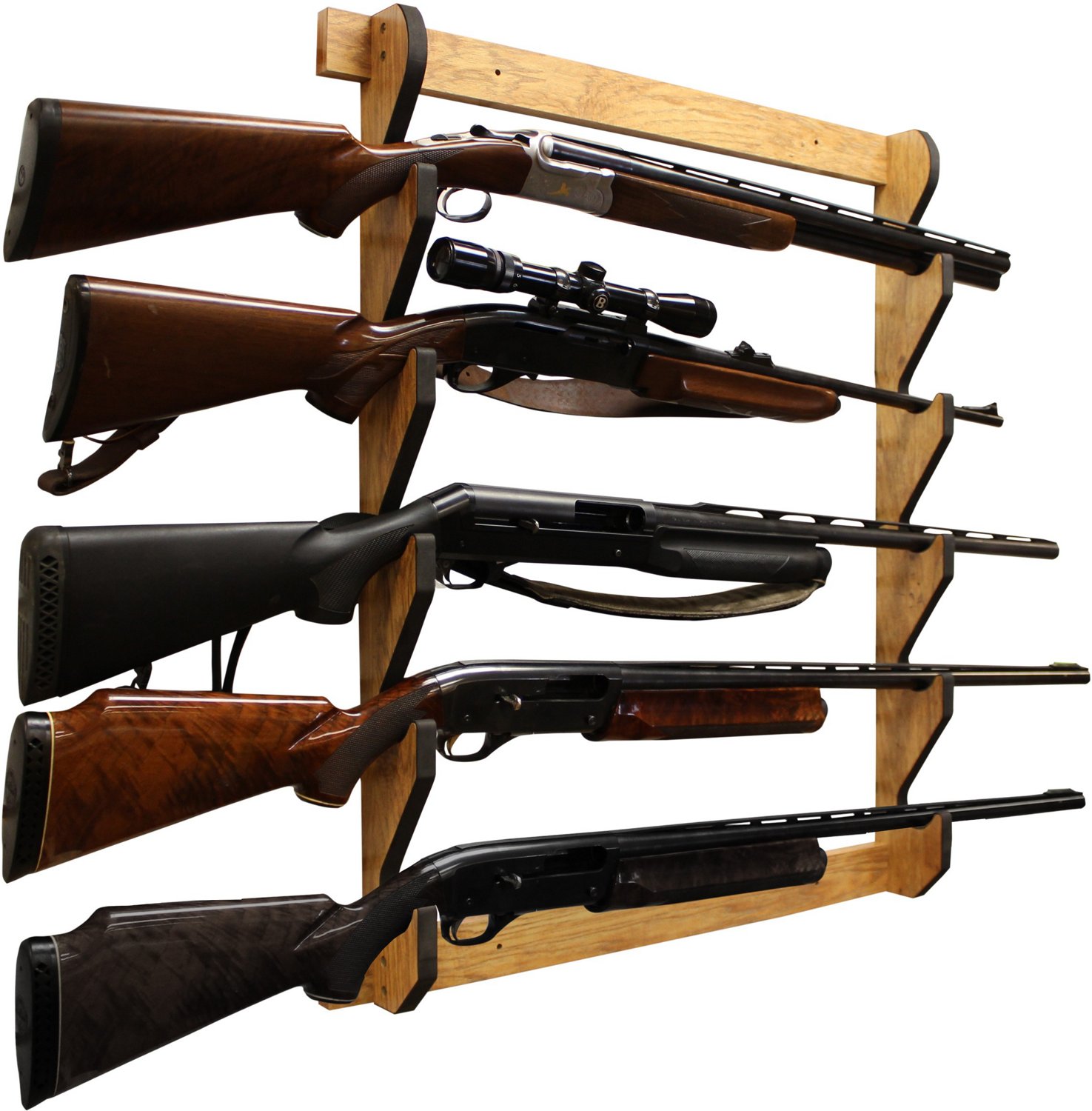 Rush Creek American Cherry 5-Gun Wall Rack | Academy