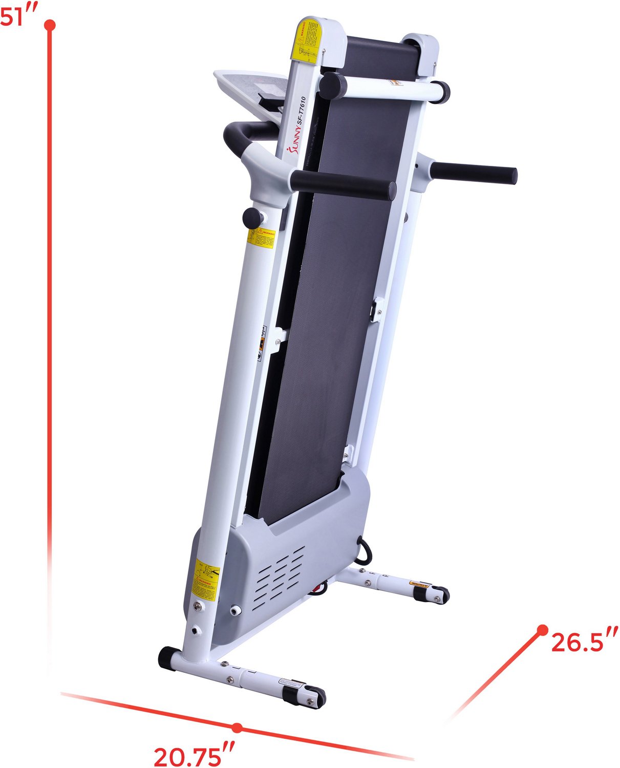 Sunny Health & Fitness Easy Assembly Folding Treadmill | Academy