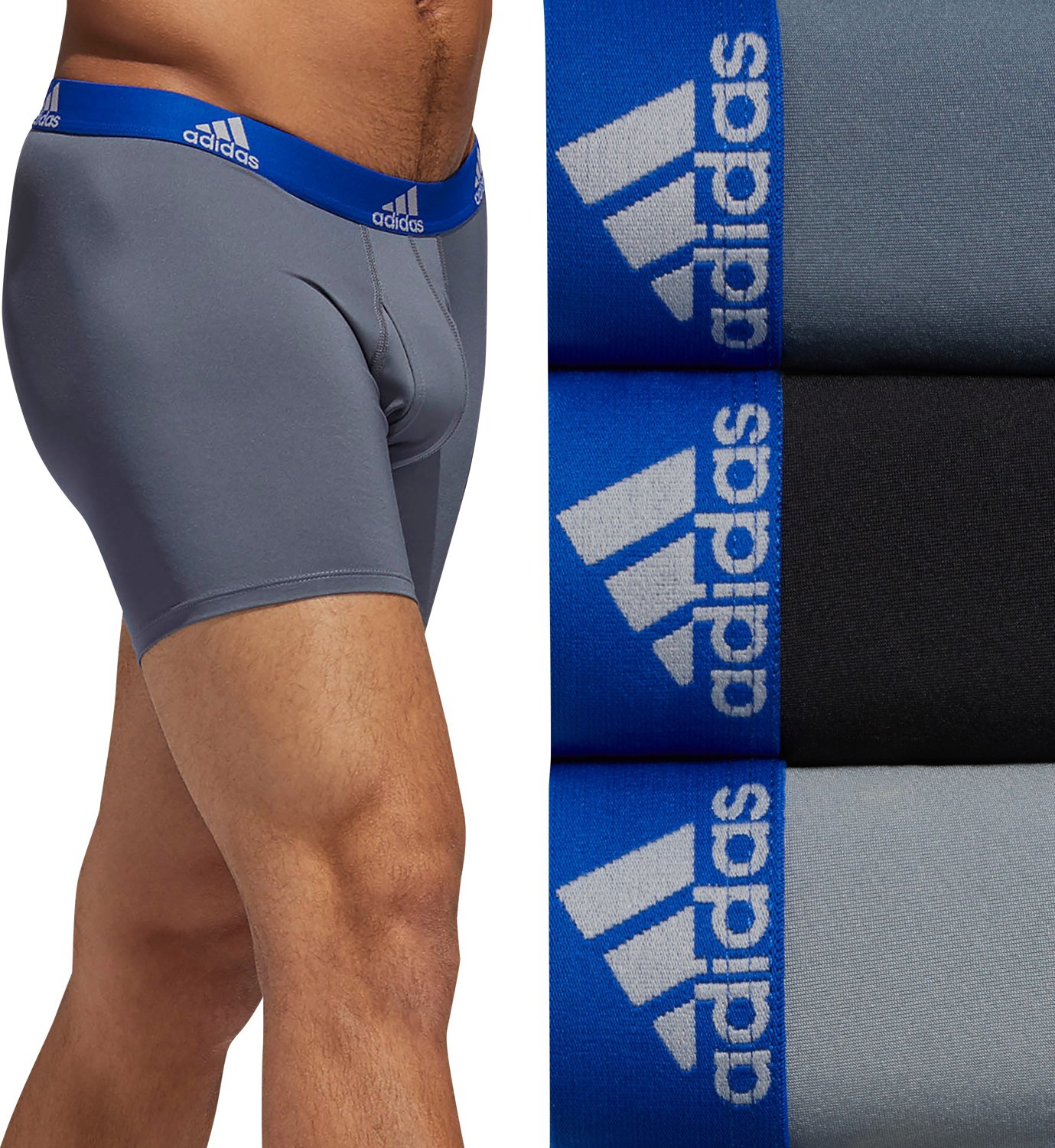 adidas Men's Performance Boxer Briefs 3-Pack | Academy