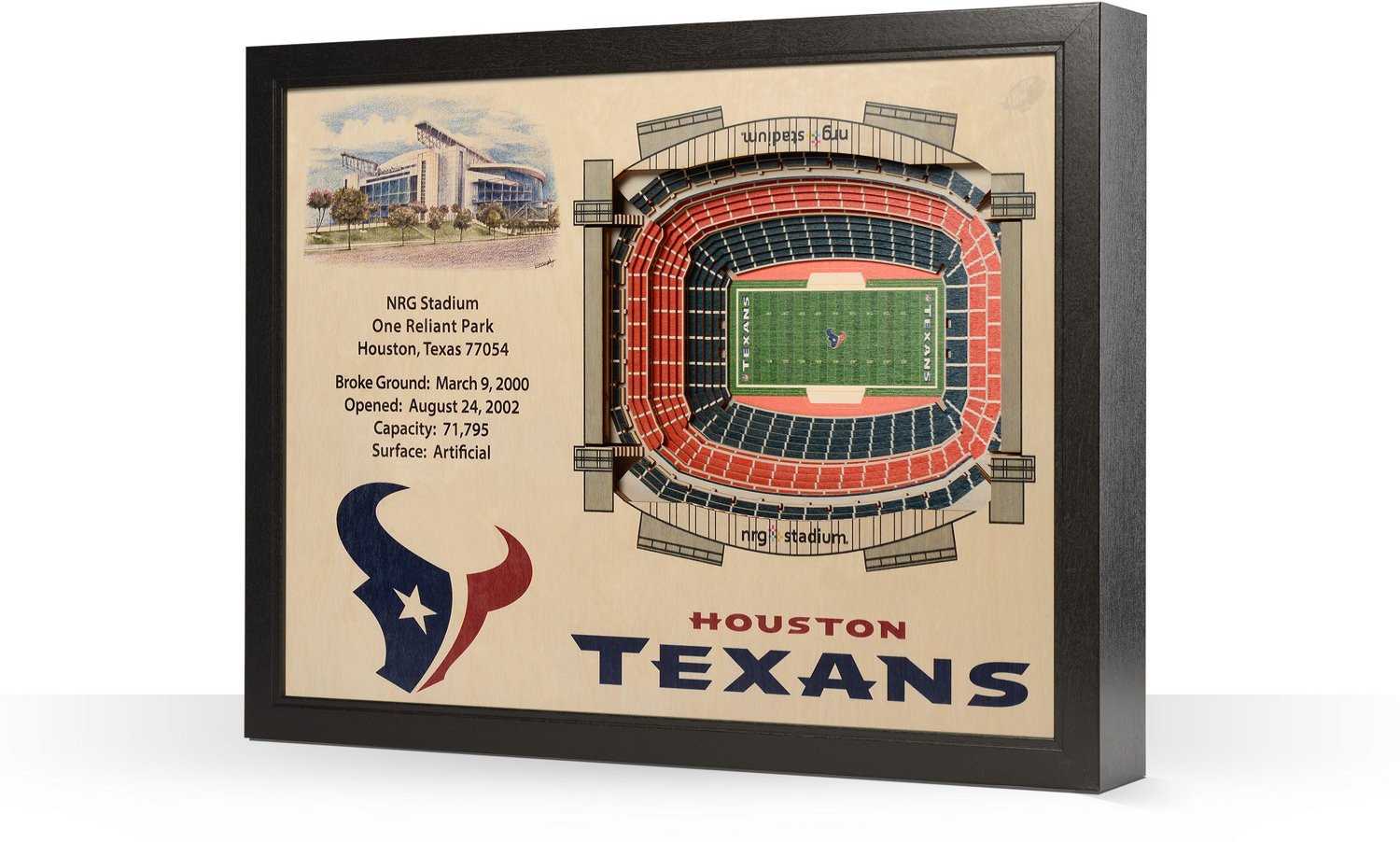 YouTheFan Houston Texans 25-Layer 3-D Stadium Wall Art | Academy