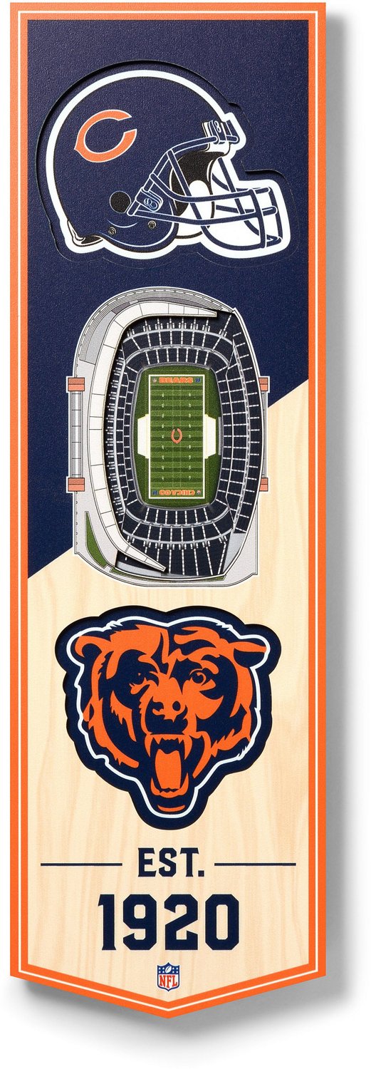 YouTheFan Chicago Bears 6" x 19" 3-D Stadium Banner | Academy