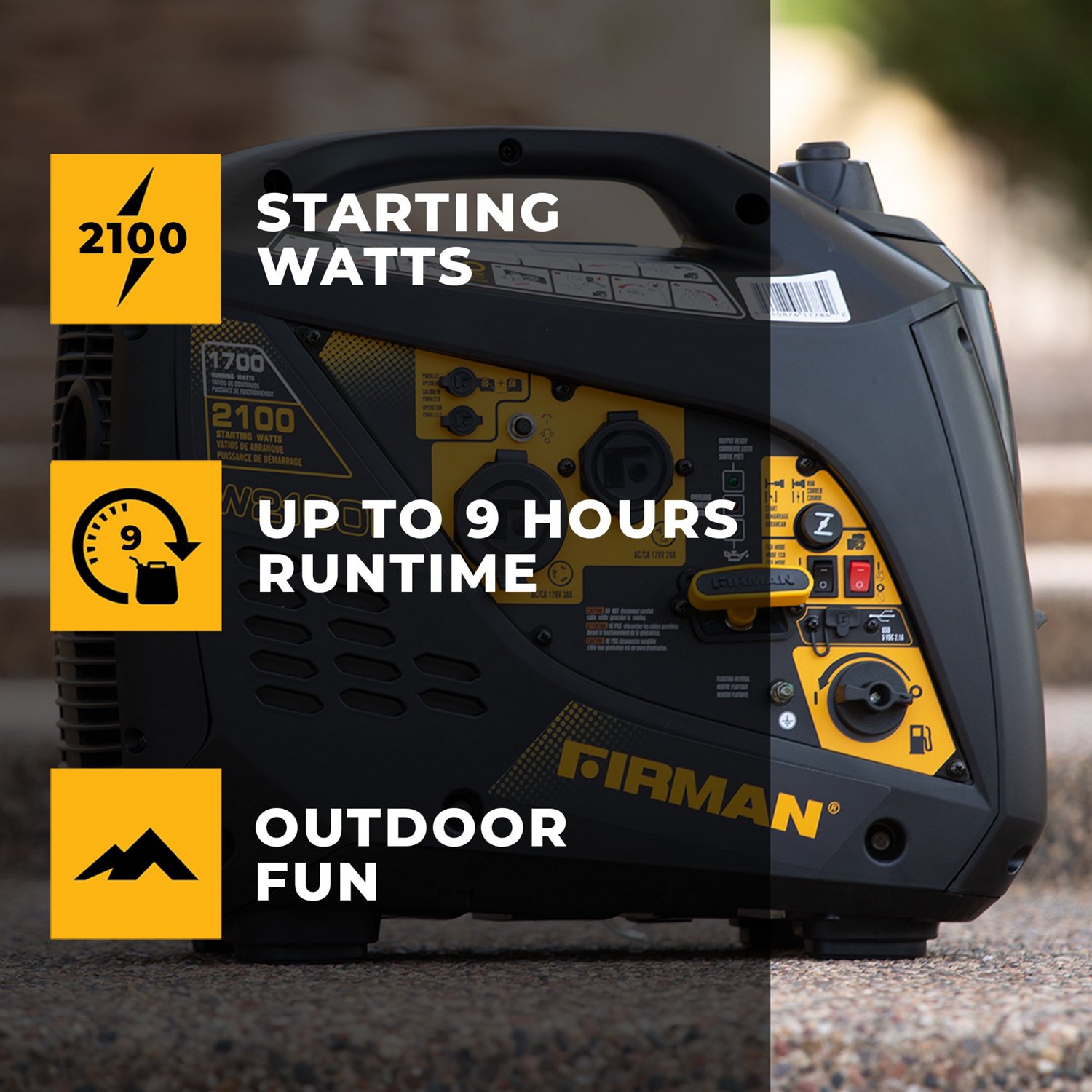 Firman WO1784 2100 Watt Inverter Portable Generator | Academy