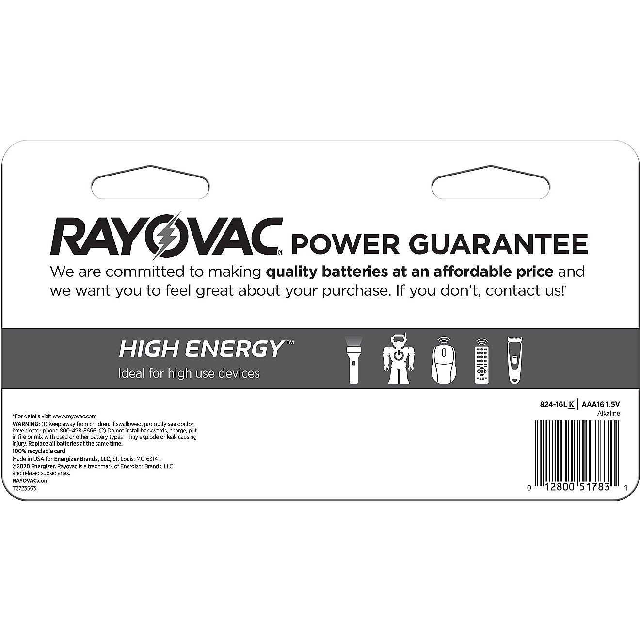 Rayovac High Energy Alkaline AAA Batteries 16-Pack | Academy Rayovac High Energy Alkaline AAA Batteries 16-Pack | Academy