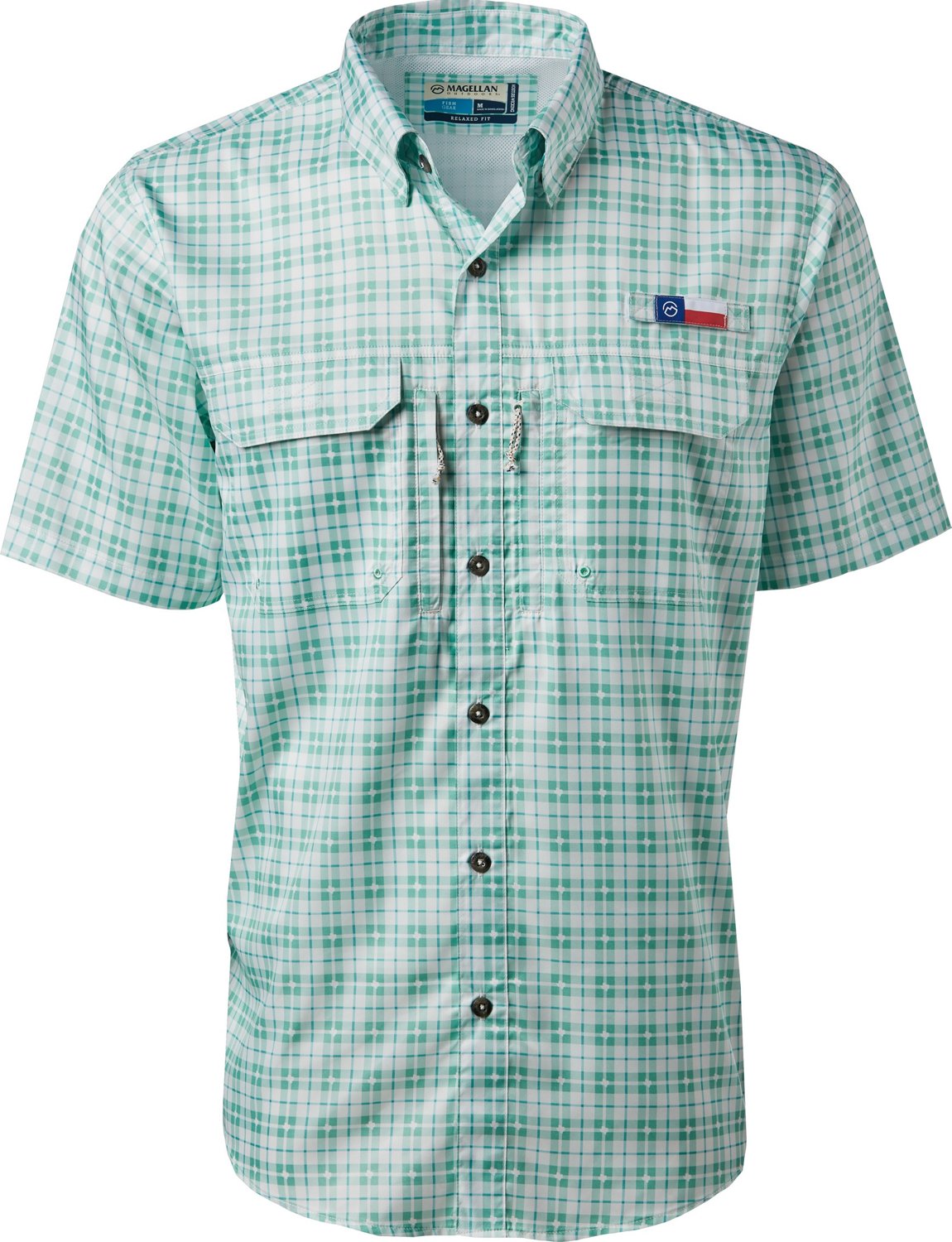 Magellan Outdoors Men's Local State Plaid Texas Short Sleeve Shirt ...