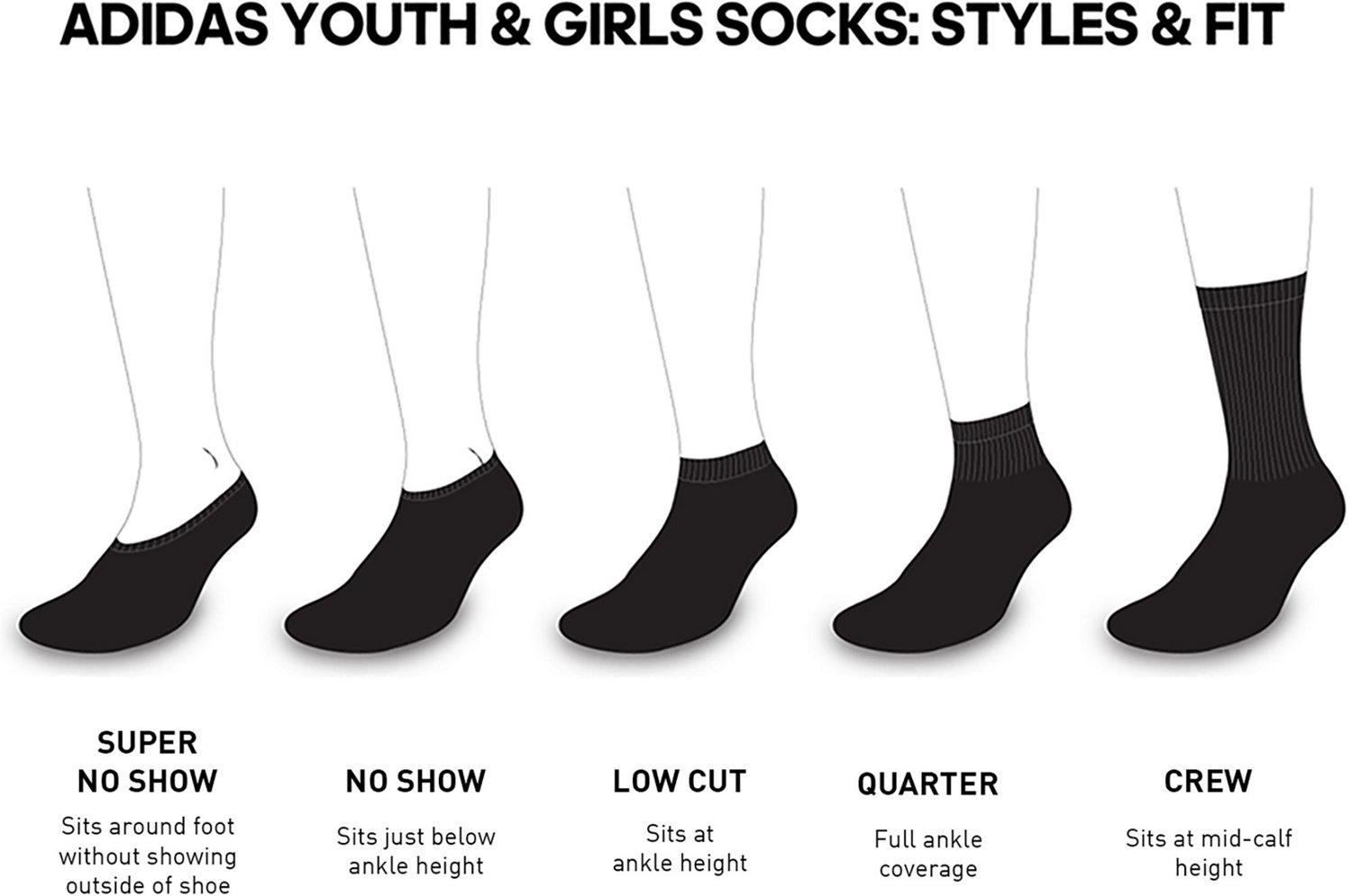 adidas Cushioned Angle Stripe Quarter Performance Socks 6 Pack | Academy