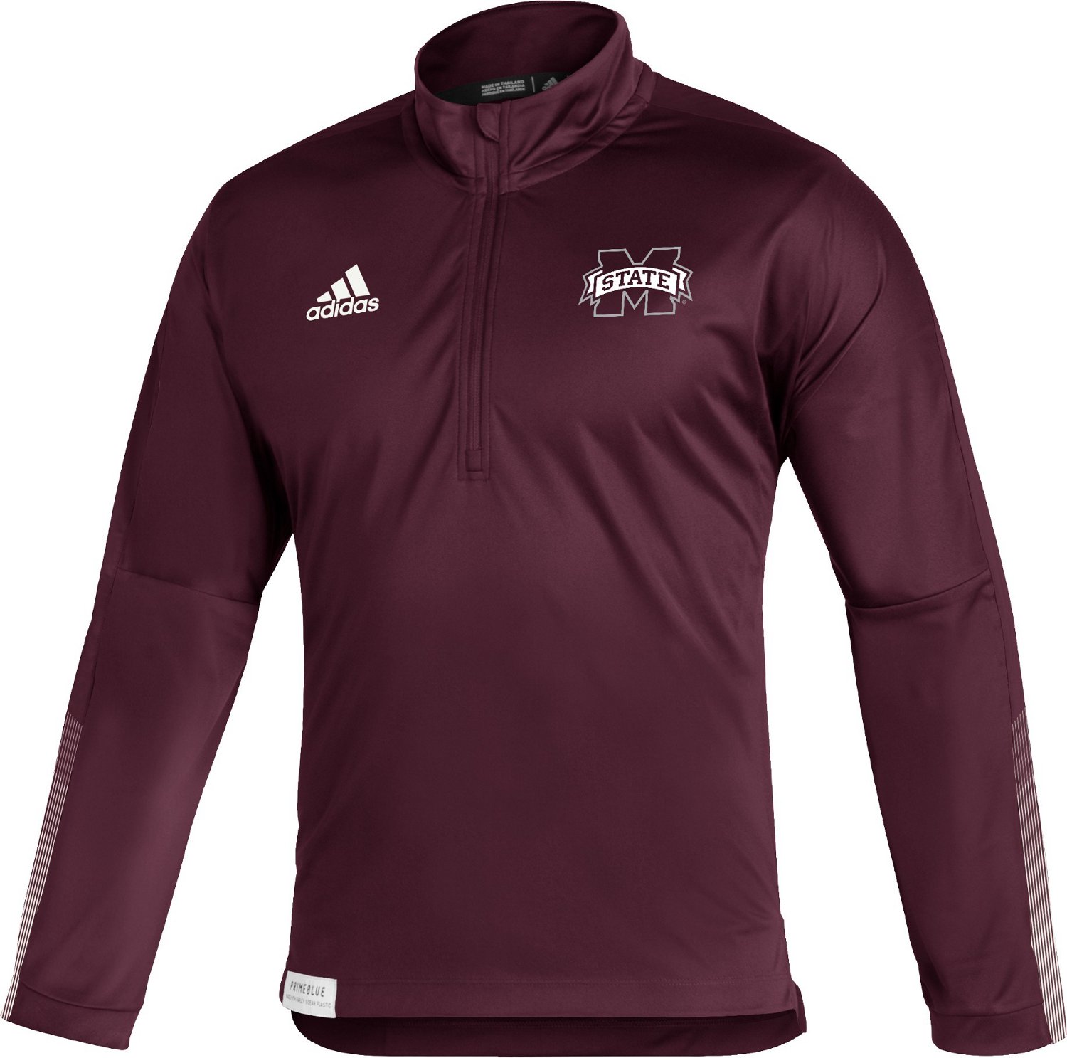 adidas Men's Mississippi State University Sideline Prime 21 1/4 Zip ...