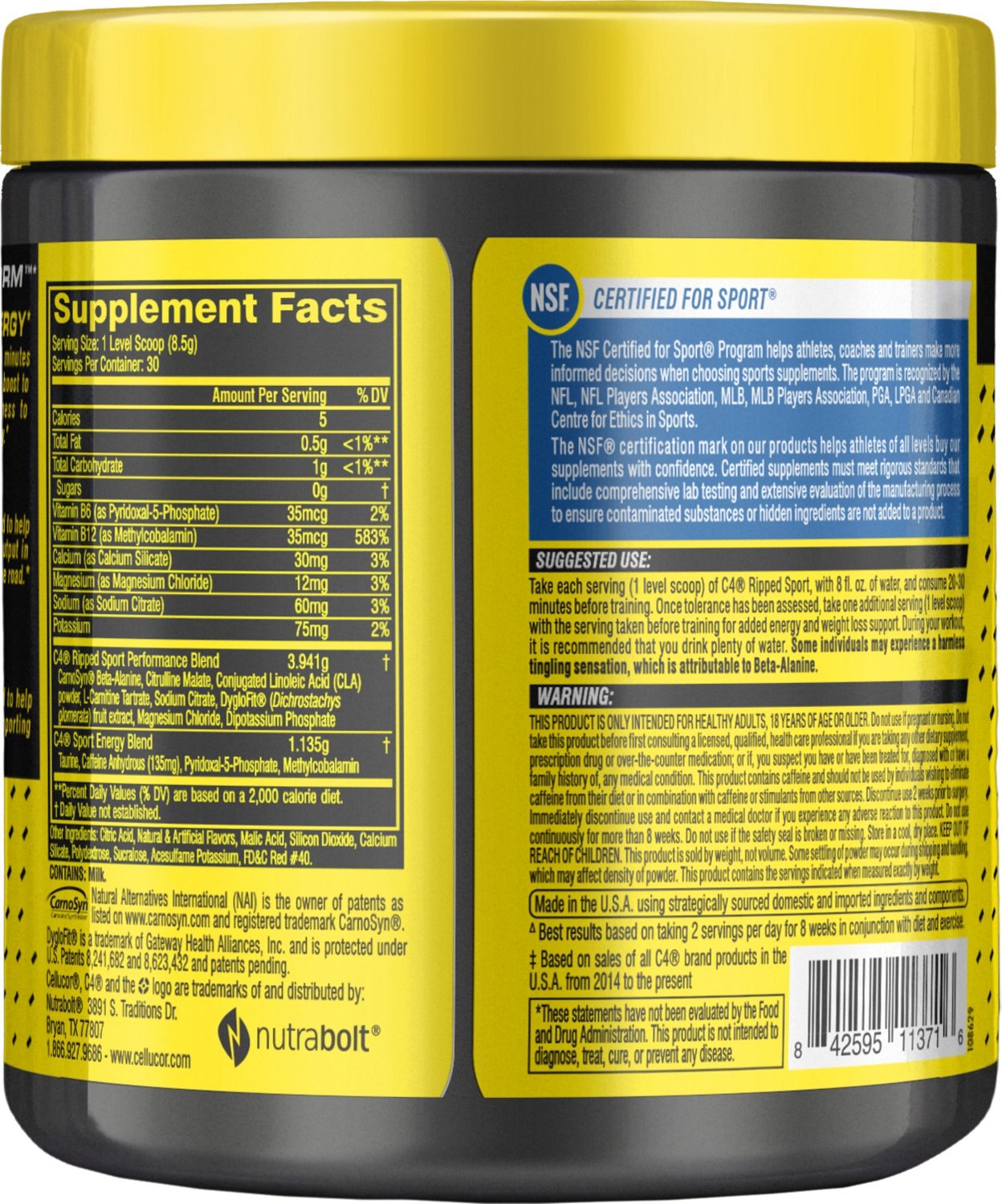 Cellucor C4 Ripped Sport Arctic Snow Cone Supplement | Academy