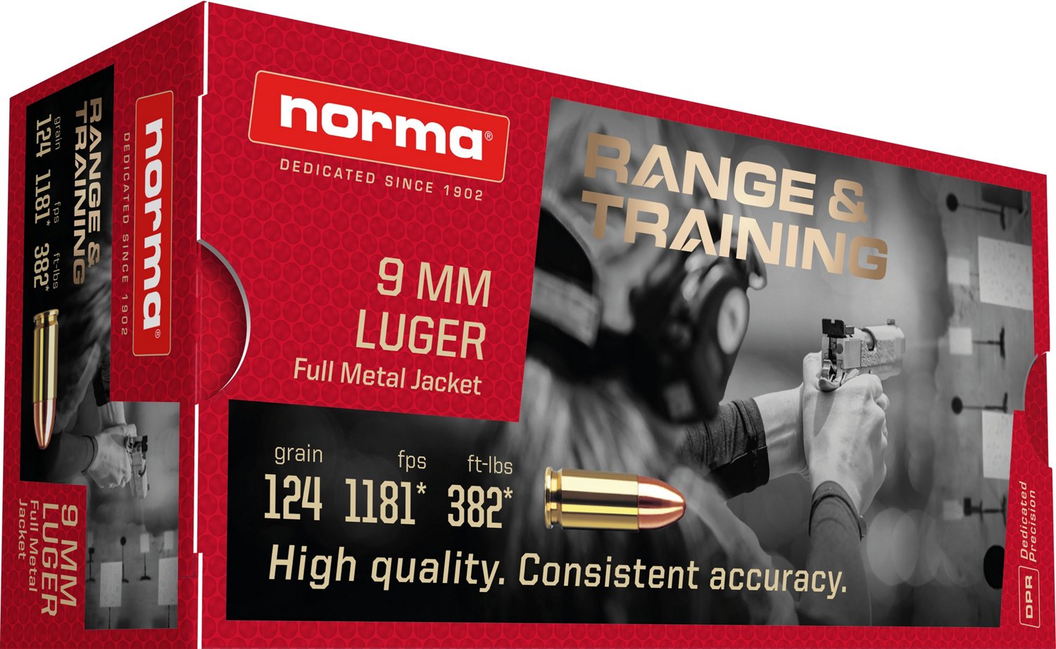 Norma USA FMJ 9mm Luger 124-Grain Ammunition 50 Rounds | Academy