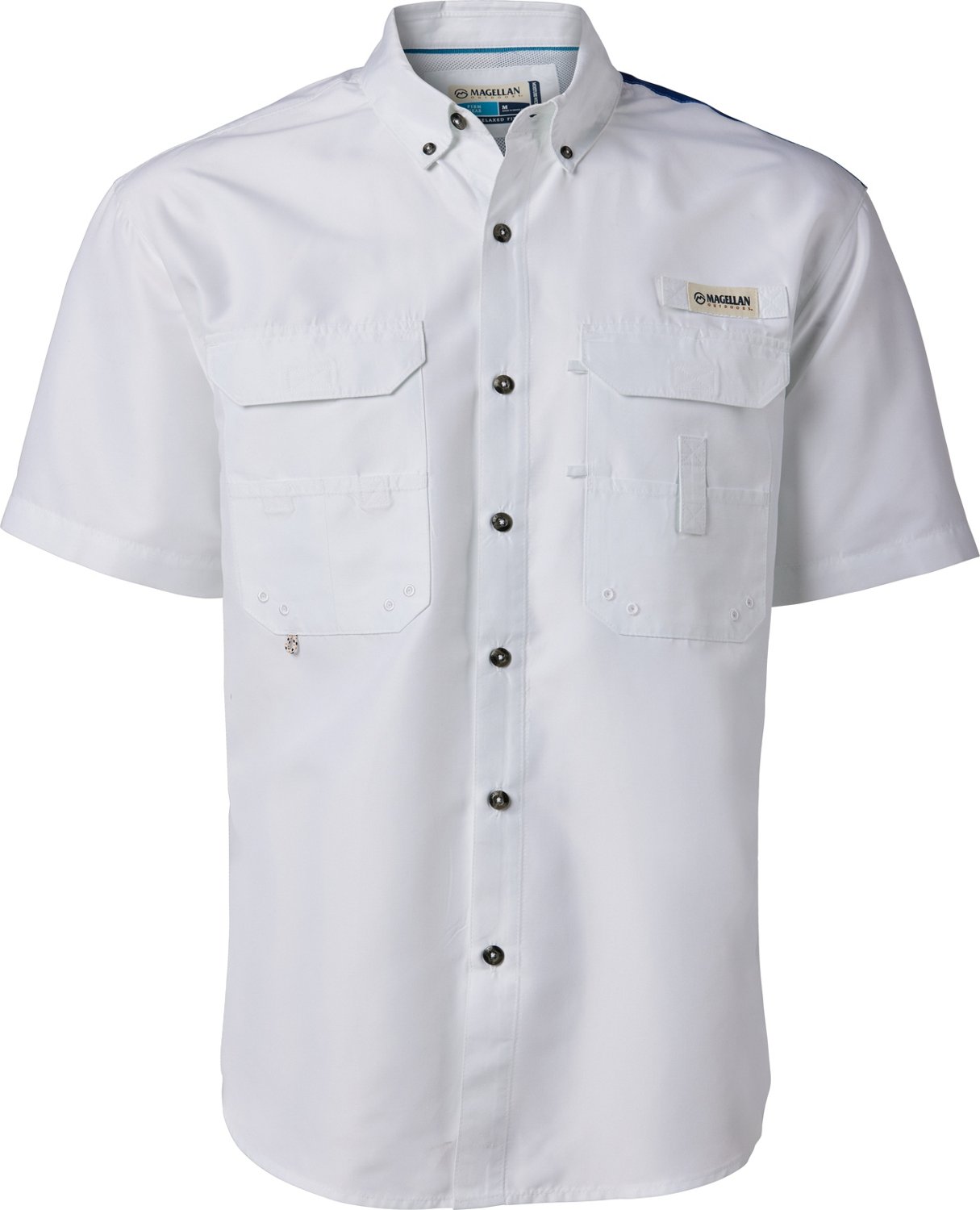 Magellan Outdoors Men's Lake Fork Flag Fishing Shirt | Academy