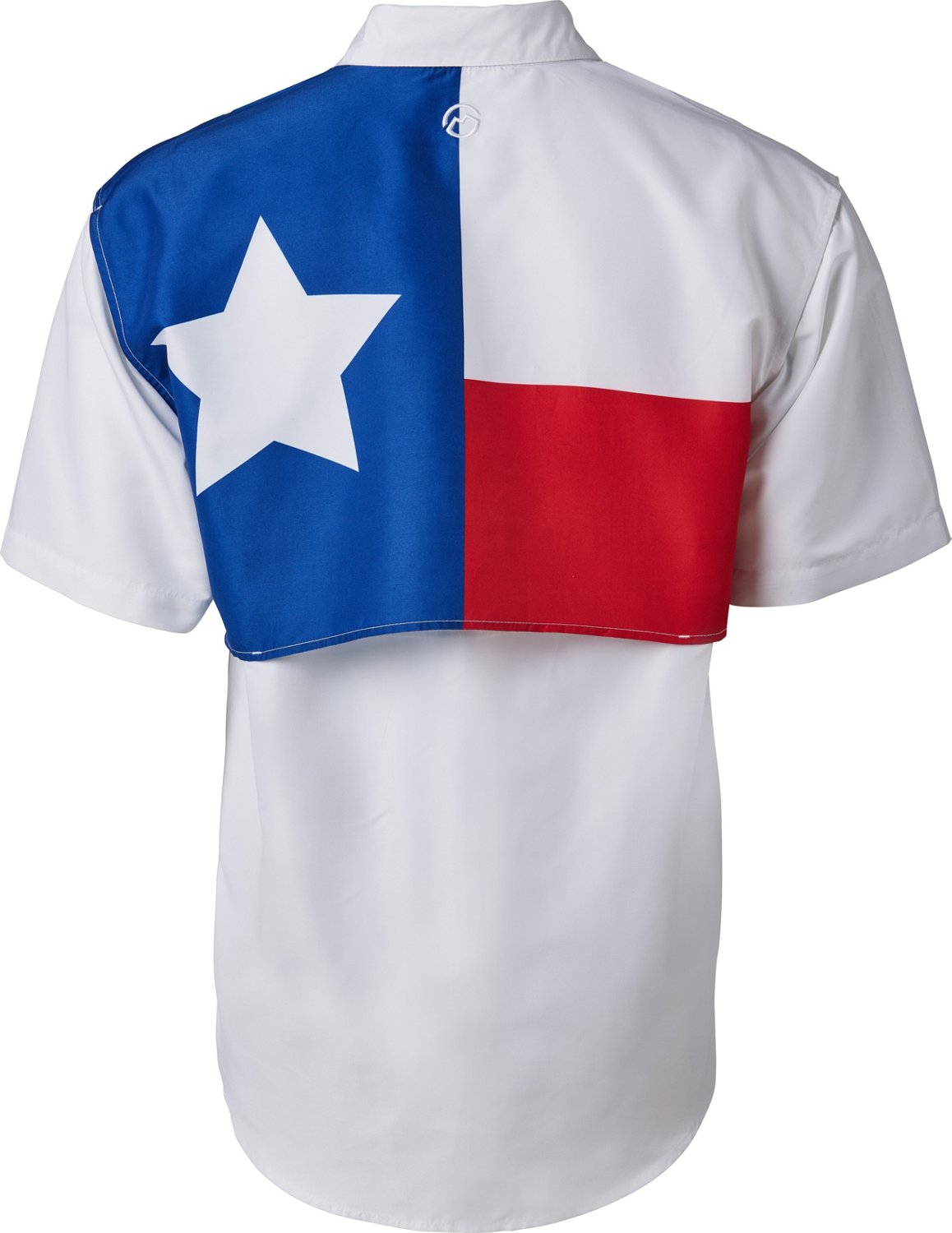 Magellan Outdoors Men's Lake Fork Flag Fishing Shirt | Academy