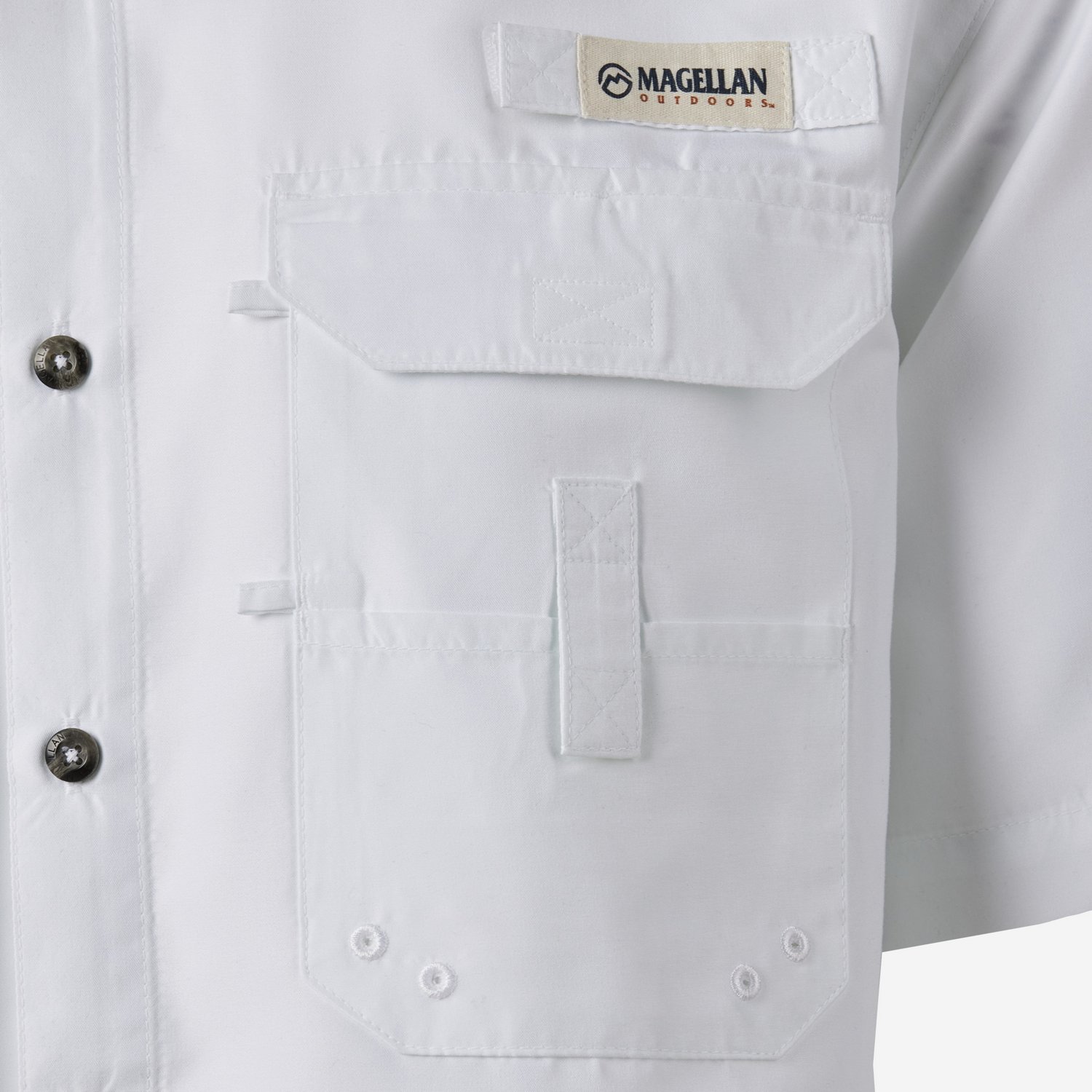 Magellan Outdoors Men's Lake Fork Flag Fishing Shirt | Academy