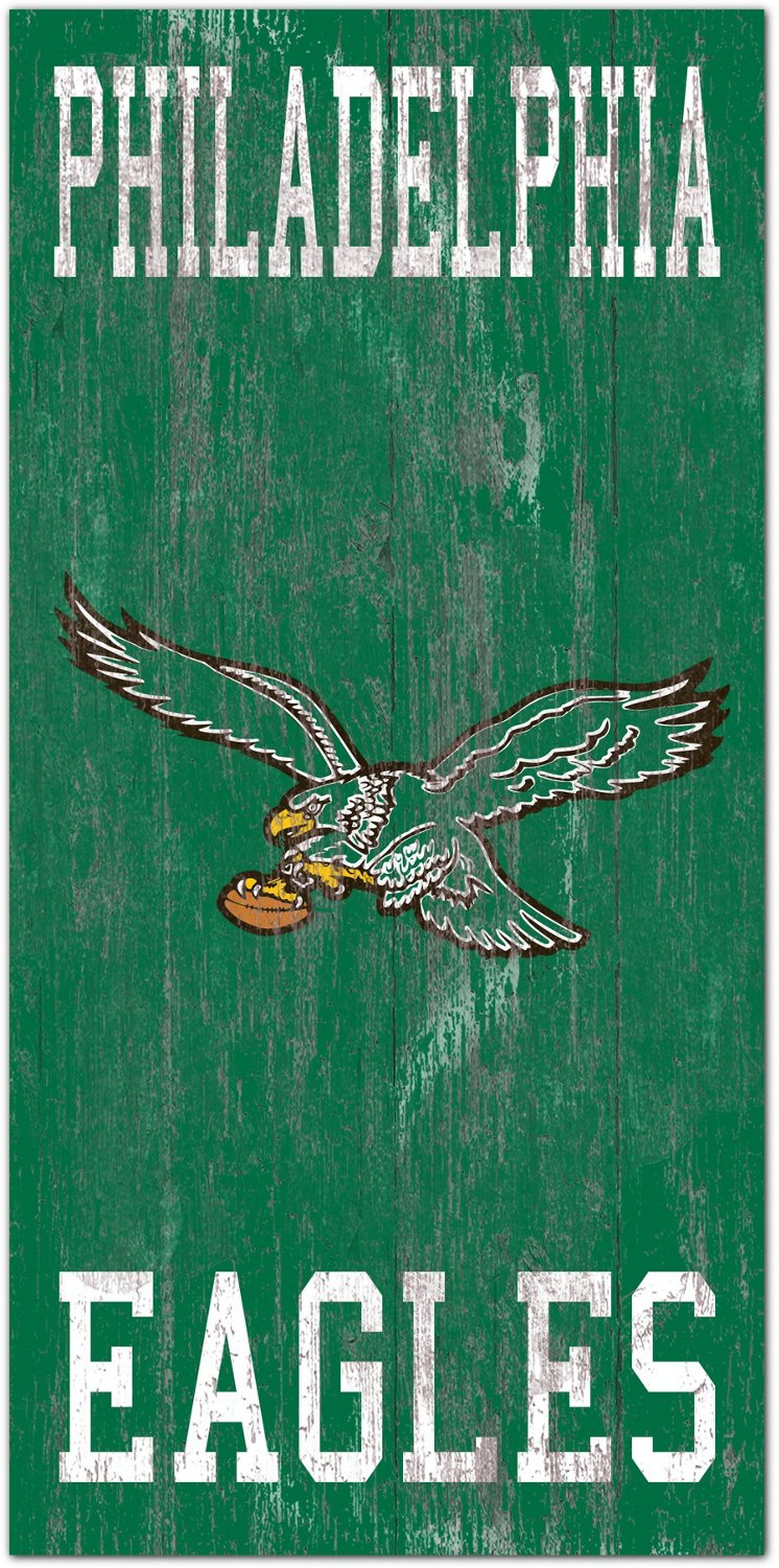 Fan Creations Philadelphia Eagles 6 in x 12 in Heritage Distressed Logo ...
