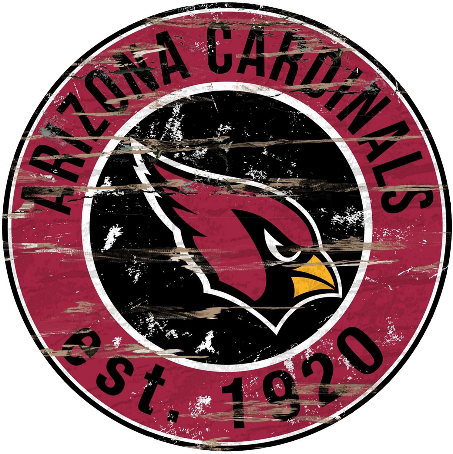 Fan Creations Arizona Cardinals Round Distressed Sign | Academy