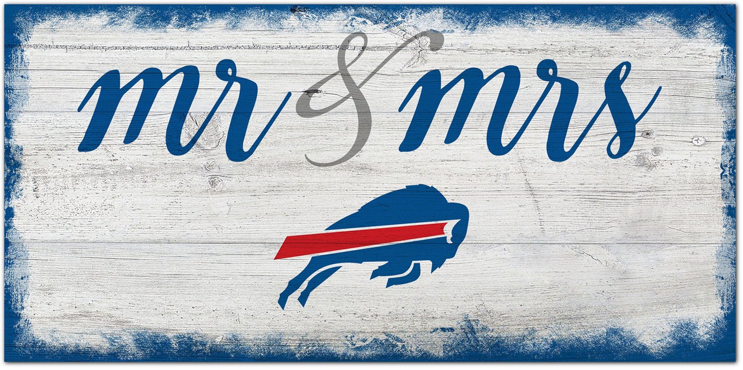 Fan Creations Buffalo Bills Script Mr and Mrs 6x12 Sign | Academy