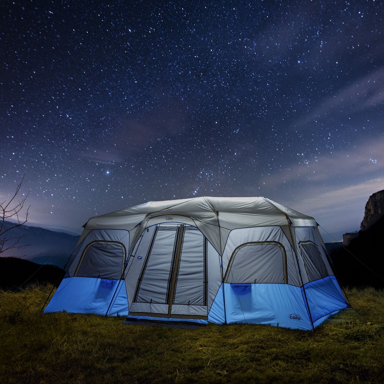 CORE Equipment Instant Lighted 12 Person Cabin Tent | Academy