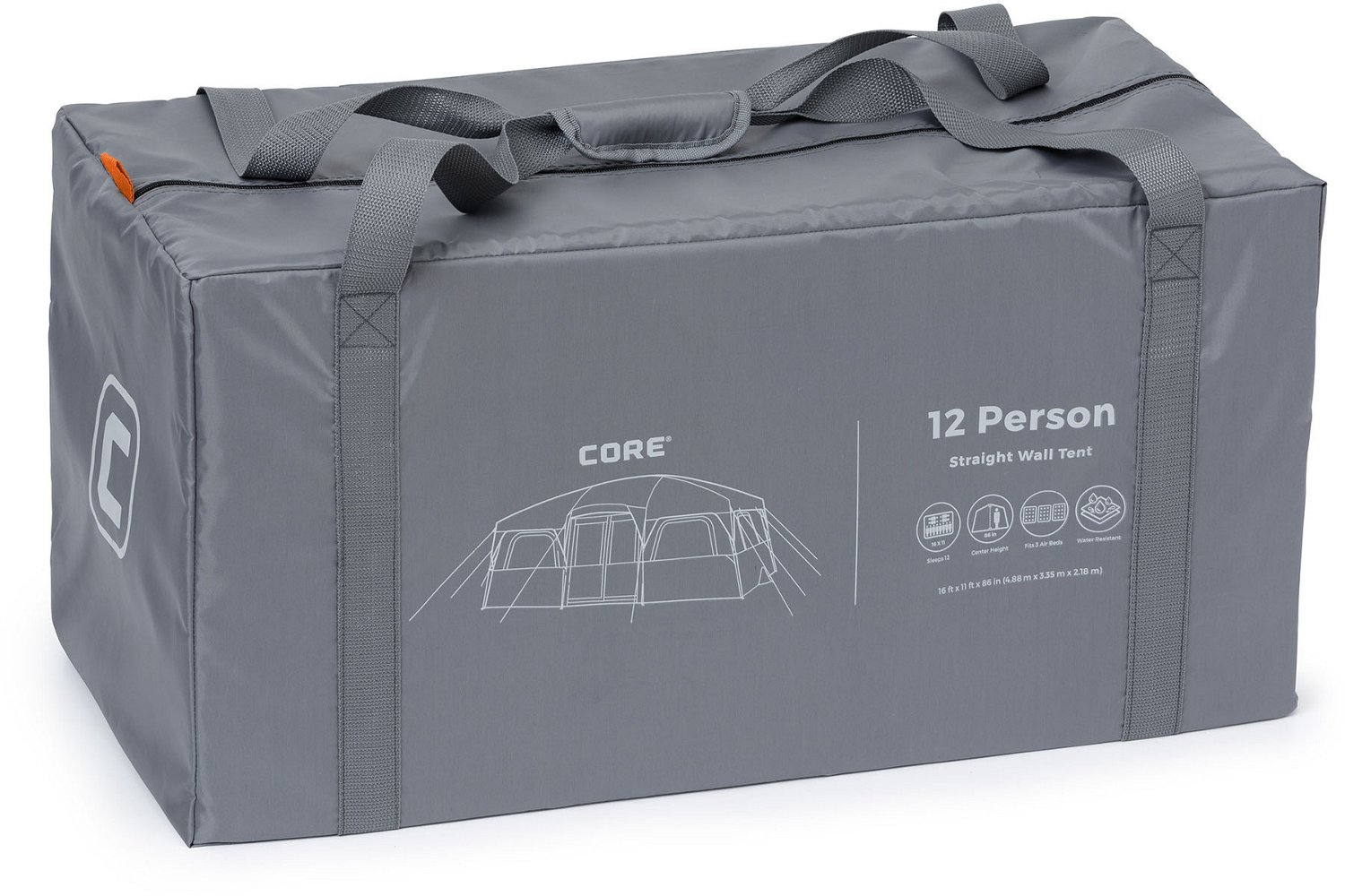 CORE Equipment 12 Person Straight Wall Tent | Academy
