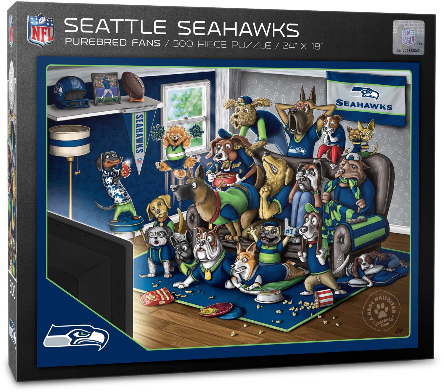 YouTheFan Seattle Seahawks Purebred Fans 500 Piece Puzzle | Academy