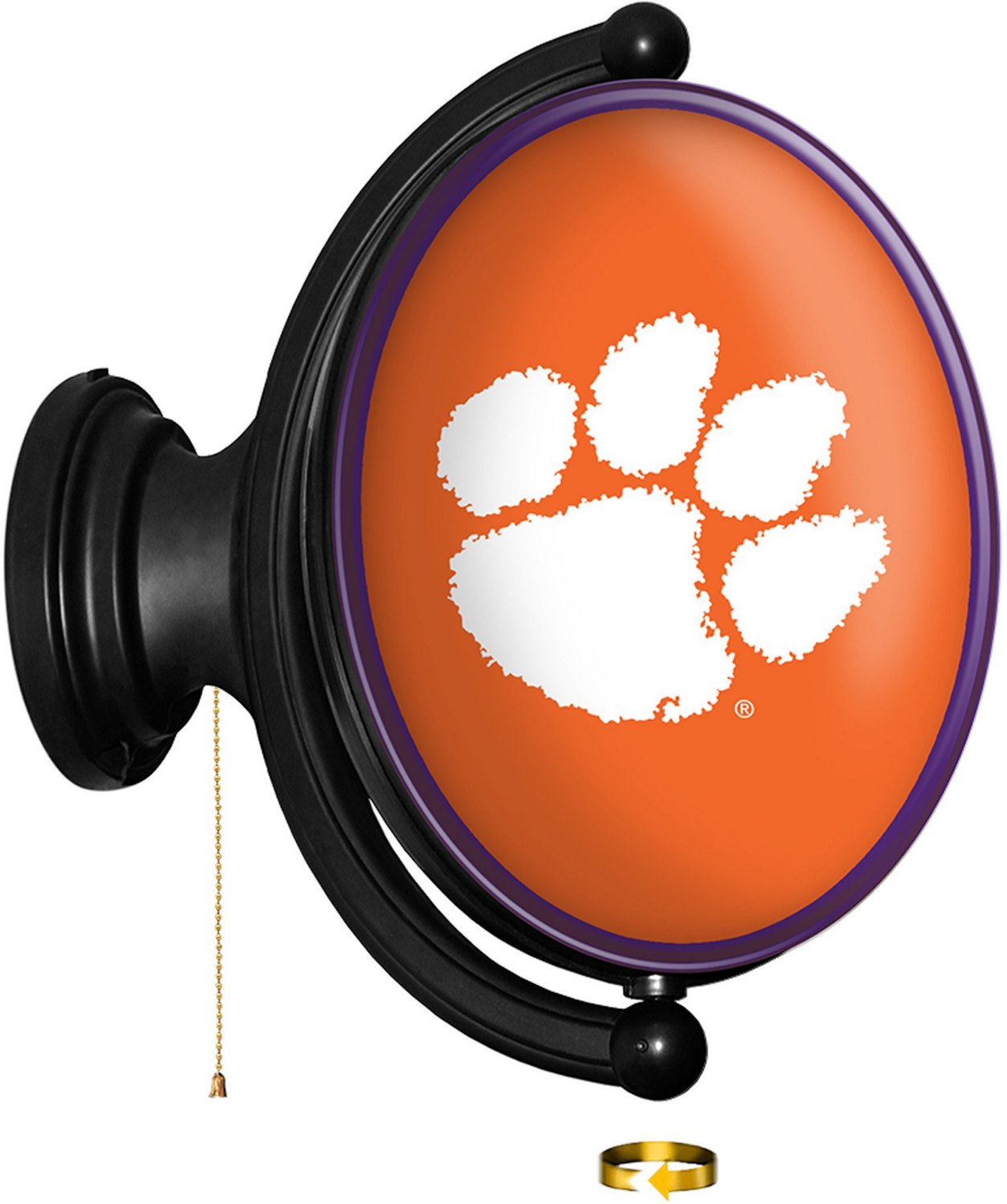 The Fan-Brand Clemson University Oval Rotating Lighted Sign | Academy