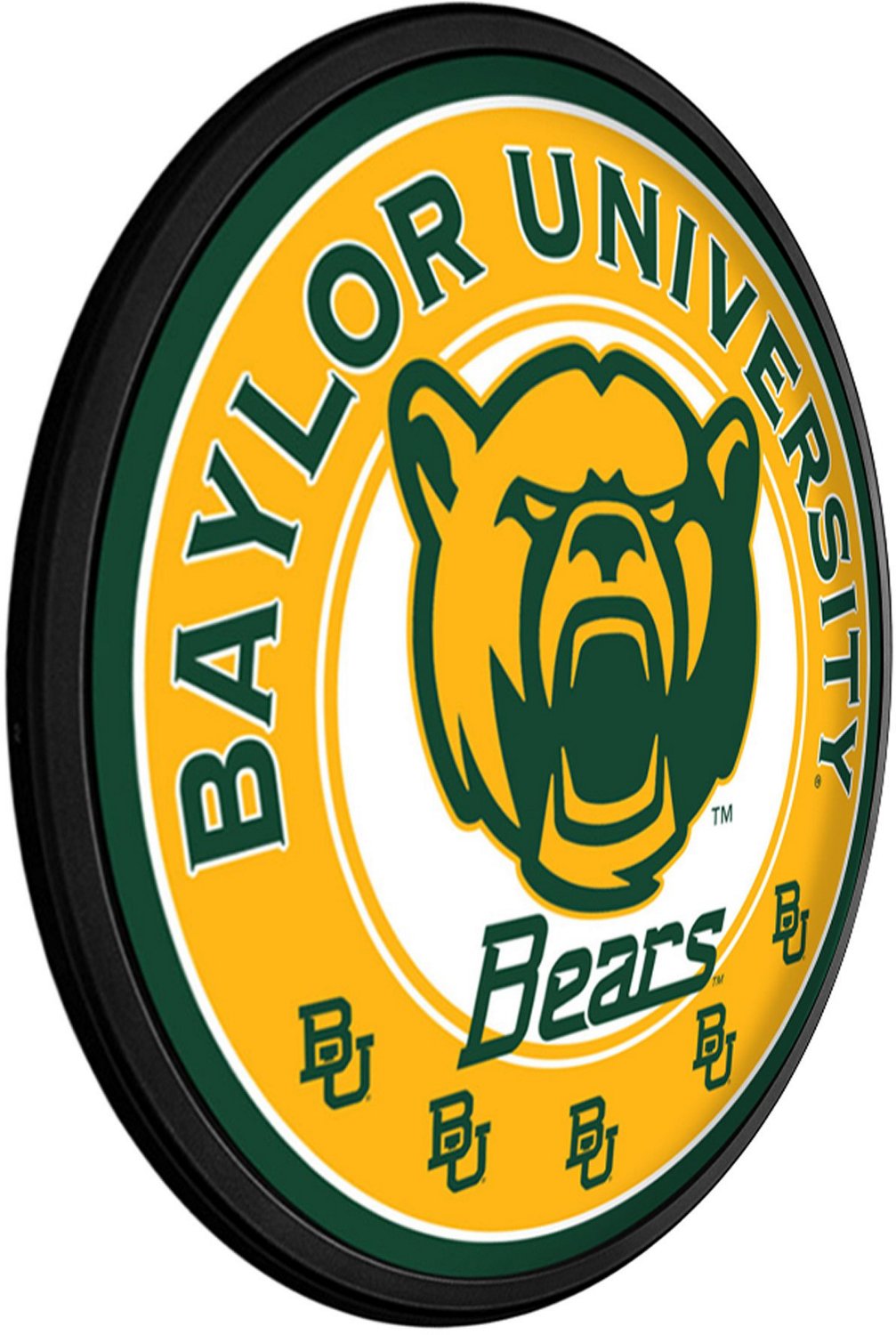 The Fan-Brand Baylor University Bear Logo Round Slimline Lighted Sign ...