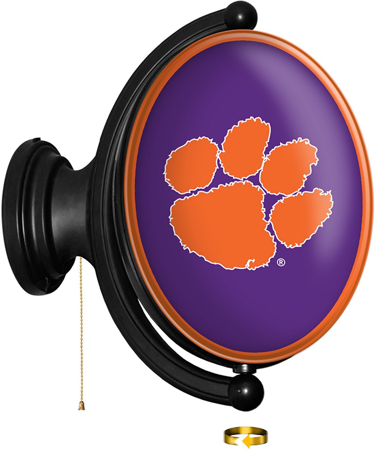 The Fan-Brand Clemson University Oval Rotating Lighted Sign | Academy