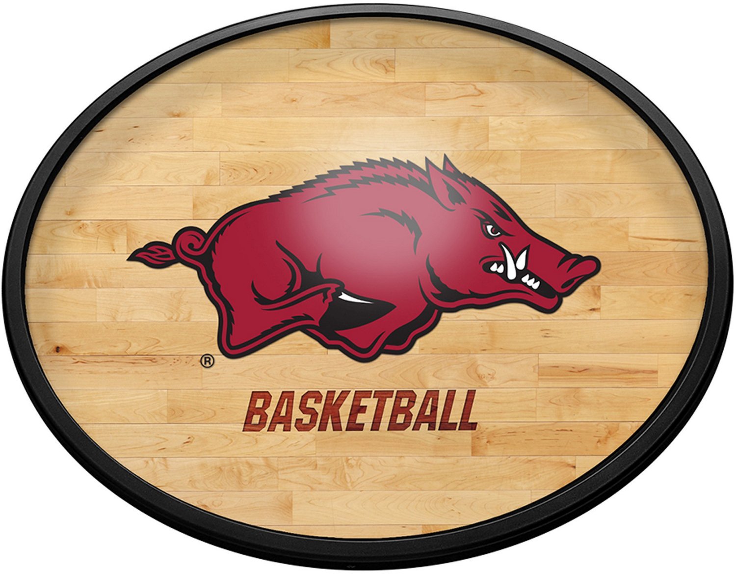 The Fan-Brand University of Arkansas Hardwood Oval Slimline Lighted ...