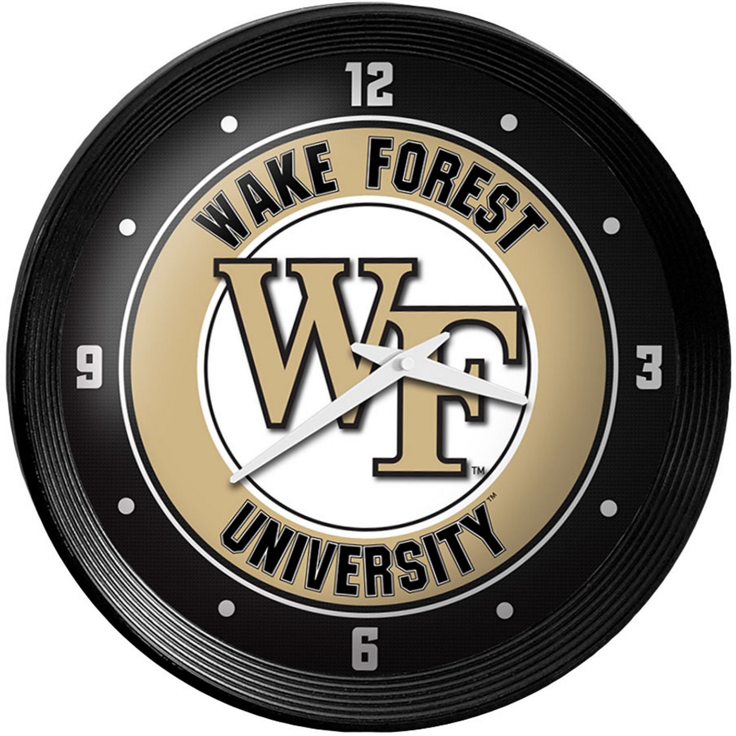 The Fan-Brand Wake Forest University Ribbed Wall Clock | Academy