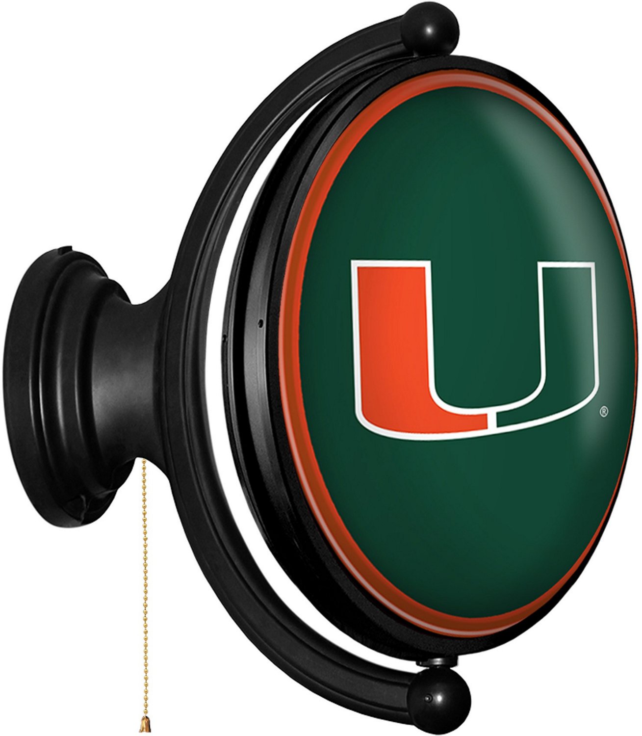 The Fan-Brand University of Miami Oval Rotating Lighted Sign | Academy