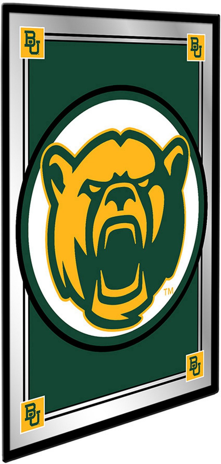 The Fan-Brand University of Baylor Team Spirit Bear Framed Mirrored ...