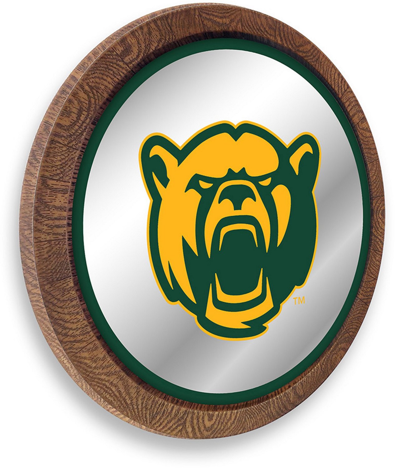 The Fan-Brand Baylor University Bear Faux Barrel Top Mirrored Sign ...