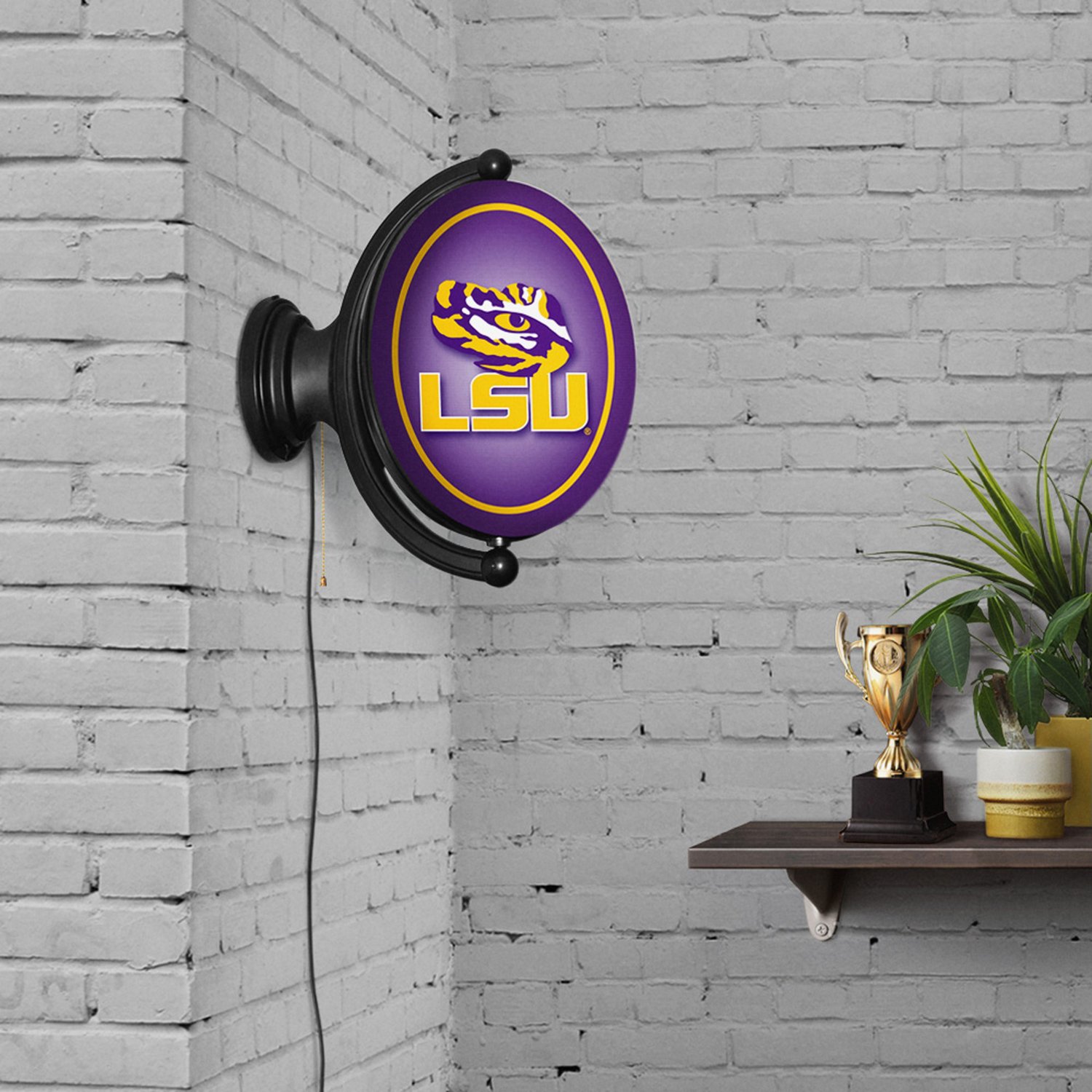 The Fan-Brand Louisiana State University Oval Rotating Lighted Sign ...
