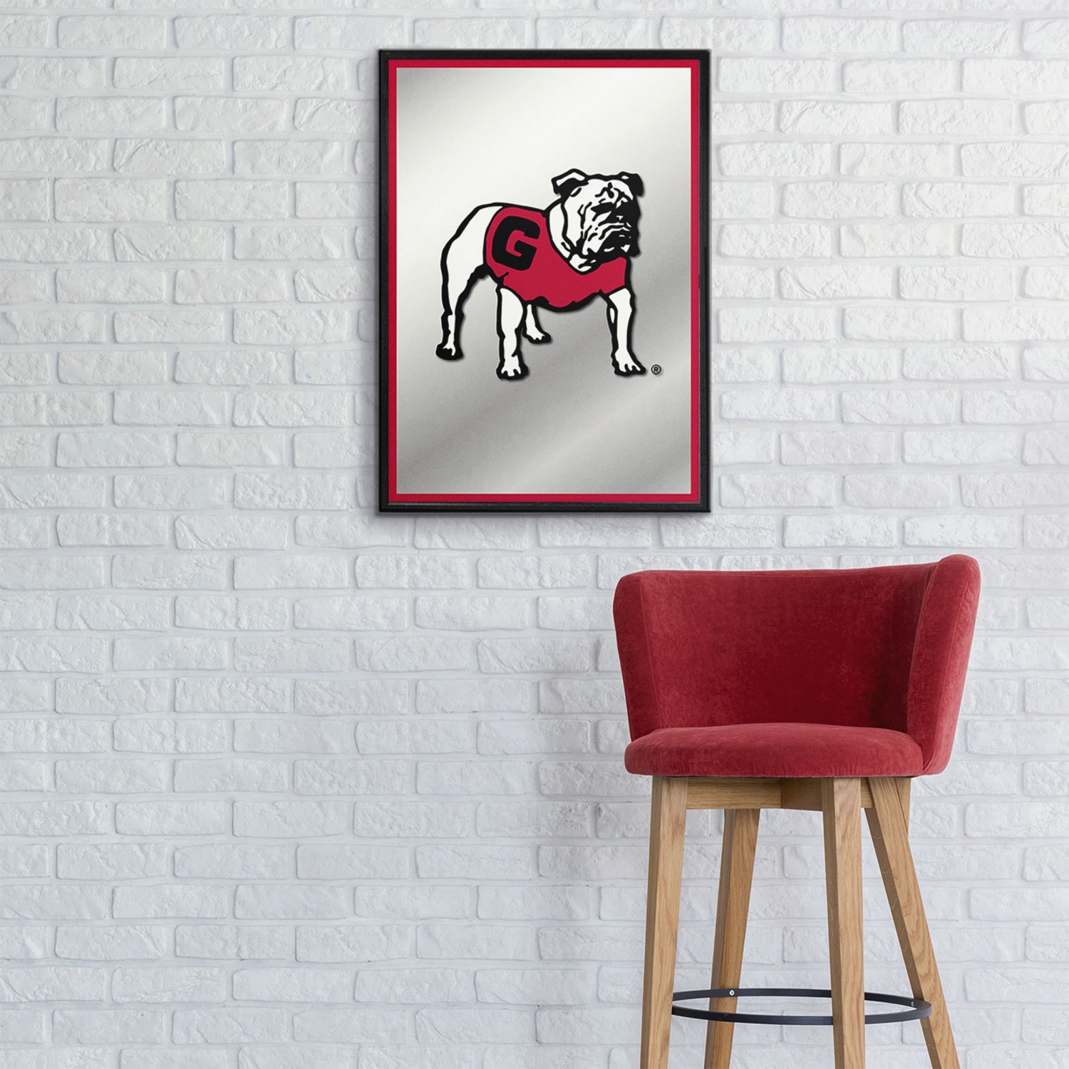 The Fan-Brand University of Georgia UGA Framed Mirrored Wall Sign | Academy