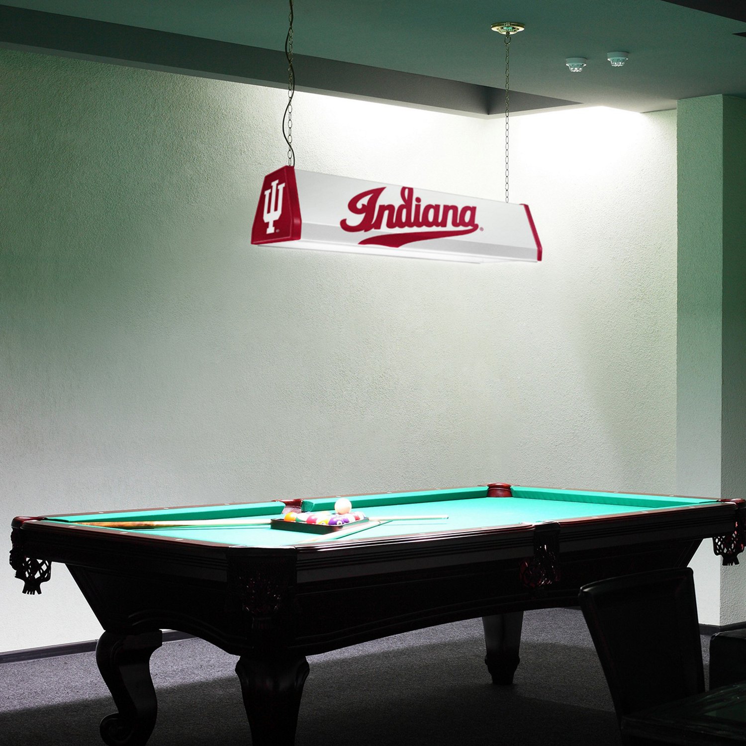 The Fan-Brand Indiana University Script Standard Pool Table Light | Academy