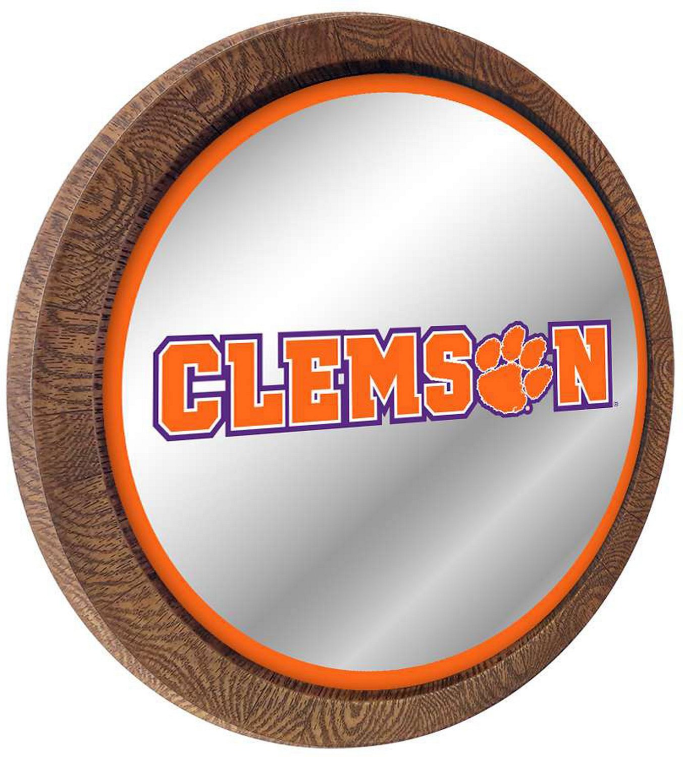 The Fan-Brand Clemson University Barrel Top Mirrored Sign | Academy