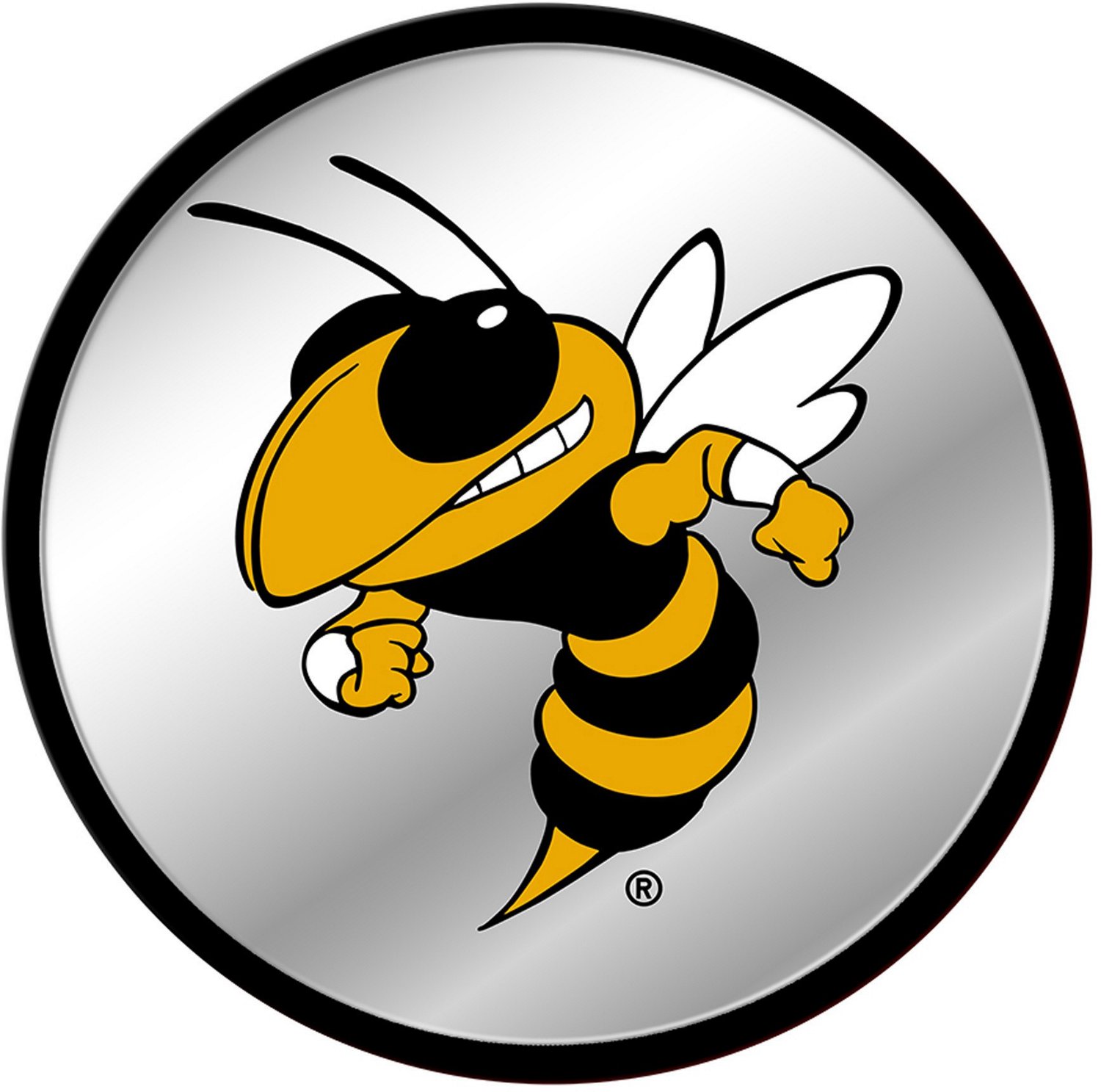 The Fan-Brand Georgia Tech University Mascot Modern Disc Mirrored Wall ...