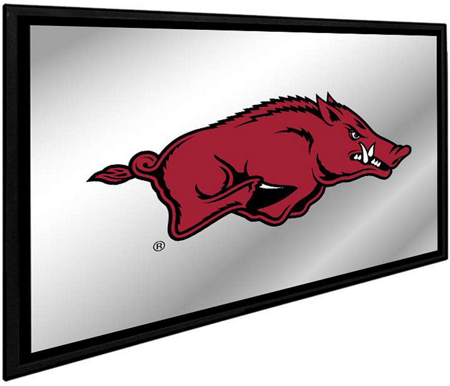The Fan-Brand University of Arkansas Mascot Framed Mirrored Wall Sign ...