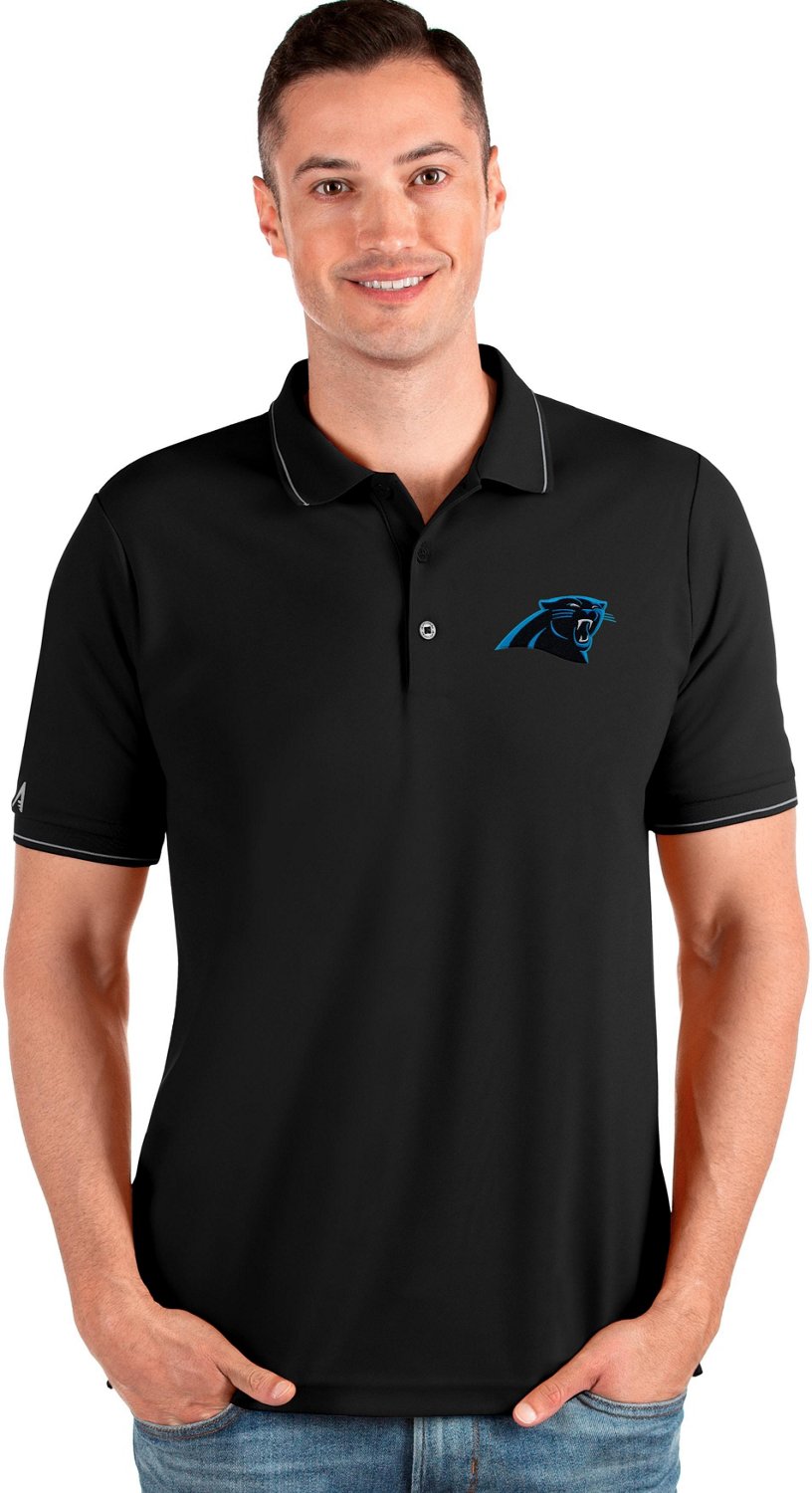 Antigua Men's Carolina Panthers Affluent Polo Shirt | Academy