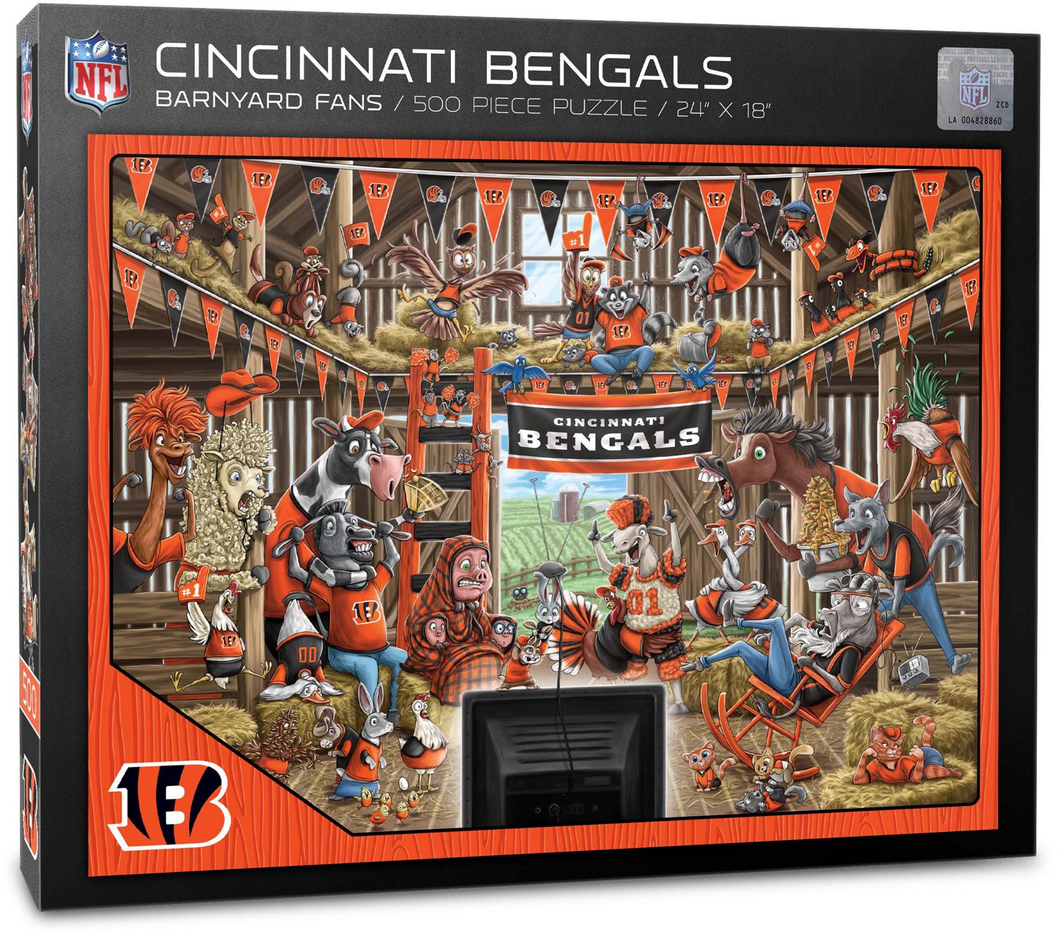 YouTheFan Cincinnati Bengals Barnyard Fans 500-Piece Puzzle | Academy