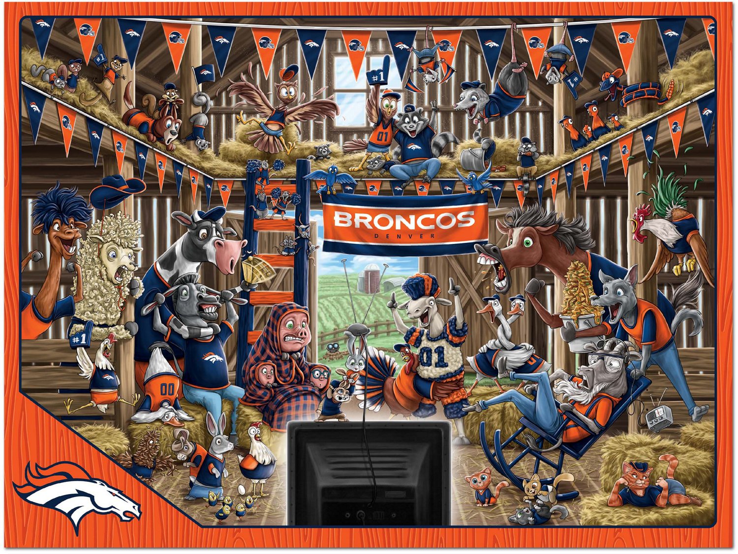YouTheFan Denver Broncos Barnyard Fans 500-Piece Puzzle | Academy