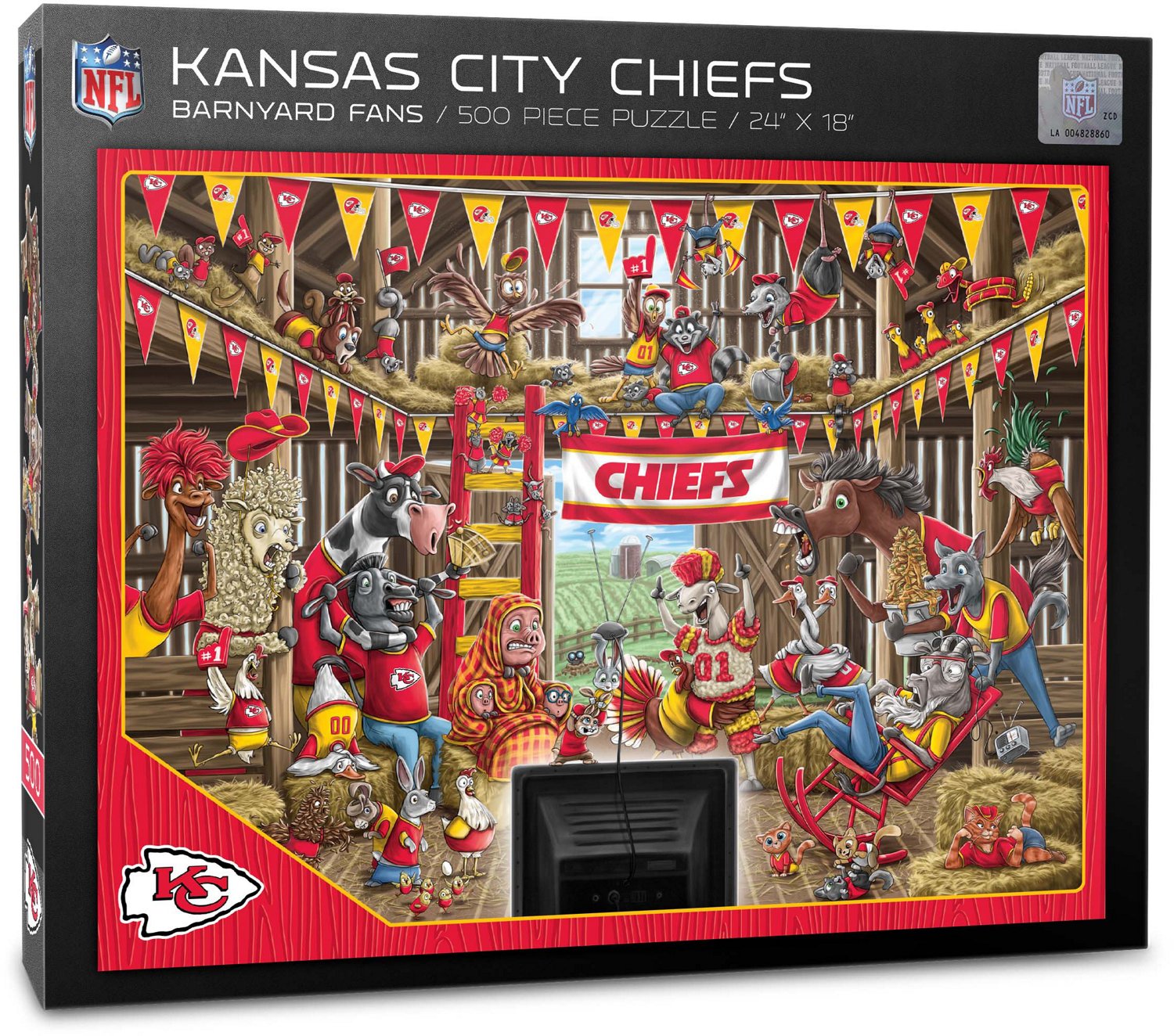 YouTheFan Kansas City Chiefs Barnyard Fans 500-Piece Puzzle | Academy