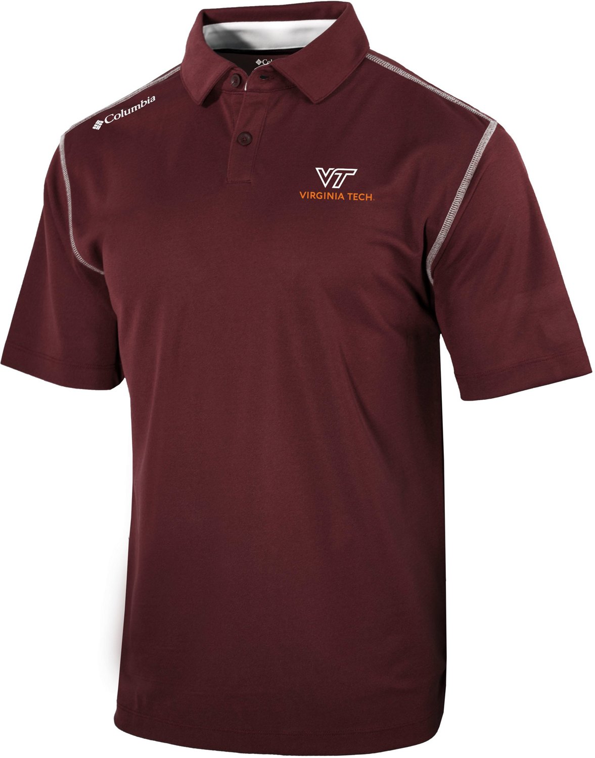 Columbia Sportswear Men's Virginia Tech University Shotgun Polo Shirt ...