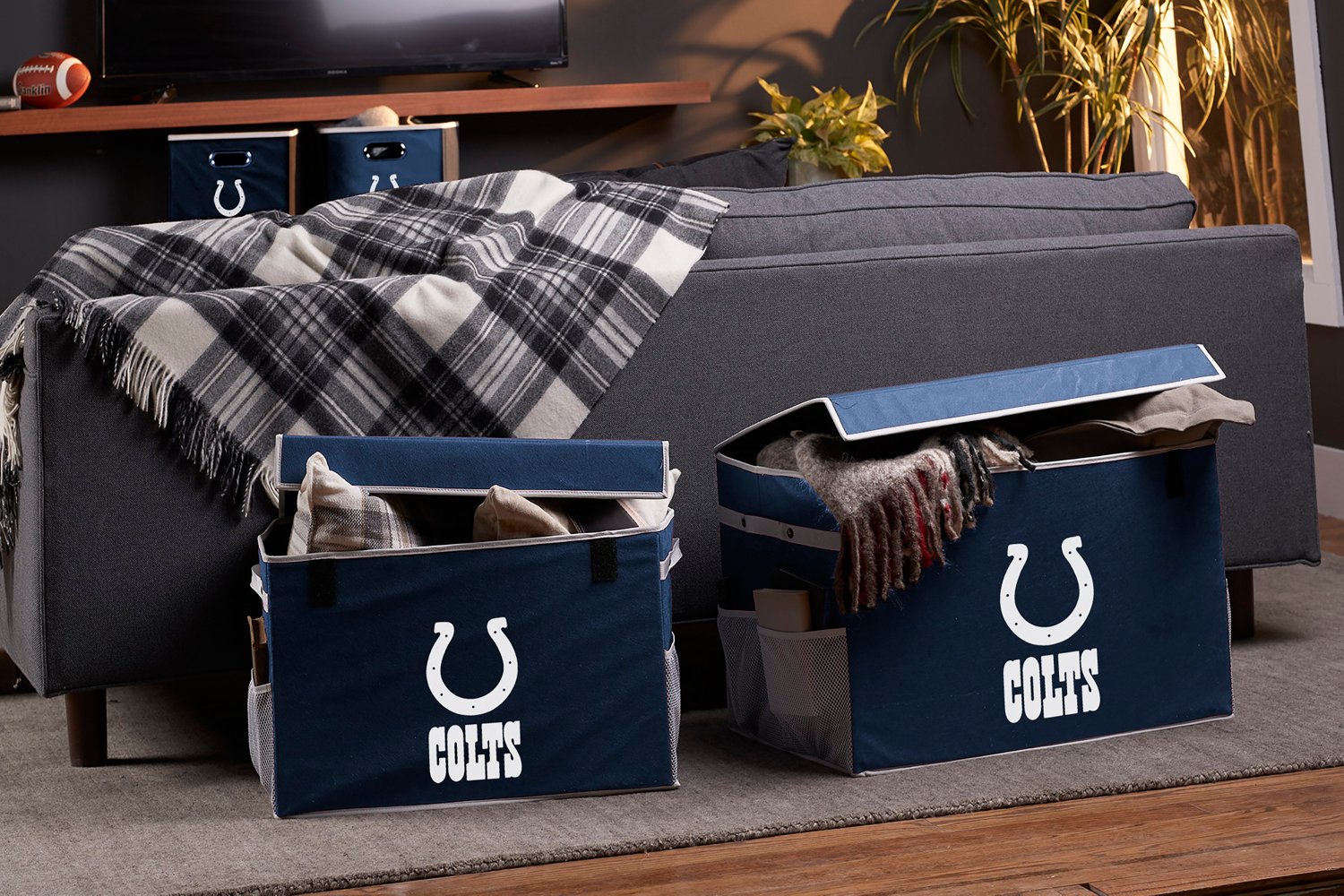 Franklin Indianapolis Colts Collapsible Storage Footlocker Bin | Academy